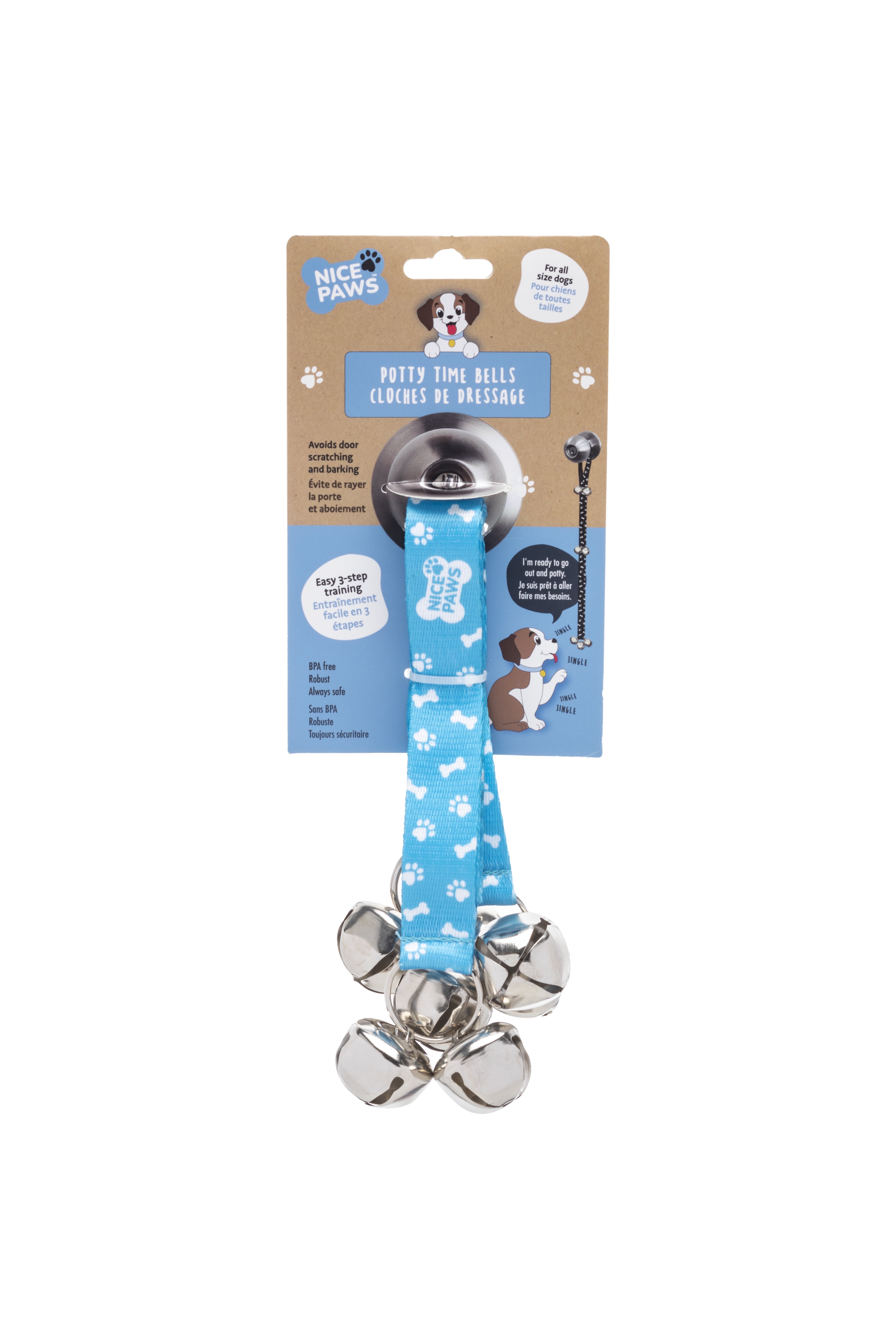 NICE PAWS Dog Door Bell - 7 Extra Loud Dog Door Bells for Potty ...