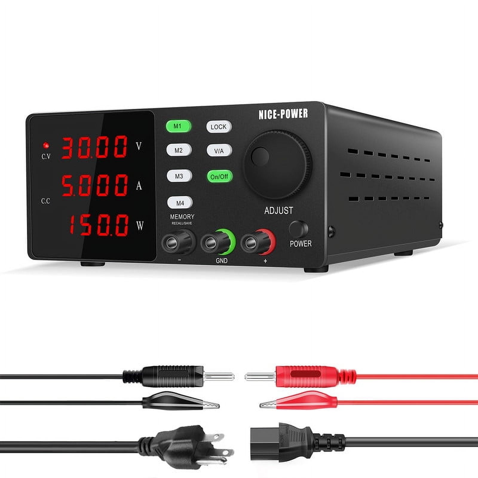 NICE-POWER DC Power Supply Adjustable 60V 5A Regulated Lab Encoder ...