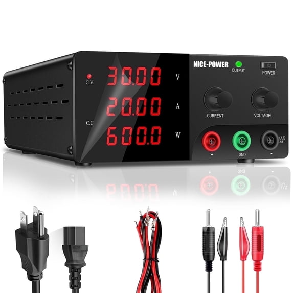 NICE-POWER DC Power Supply Variable 30V 20A 600W High Power Bench Power ...