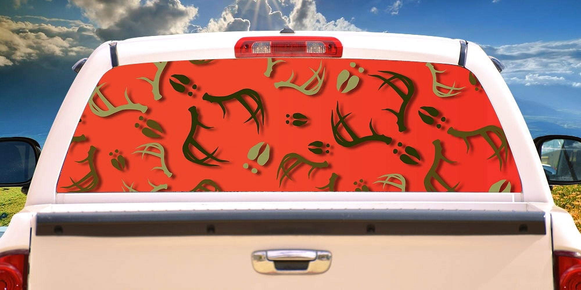 NICE RACK Rear Window Graphic truck view thru vinyl decal back ...