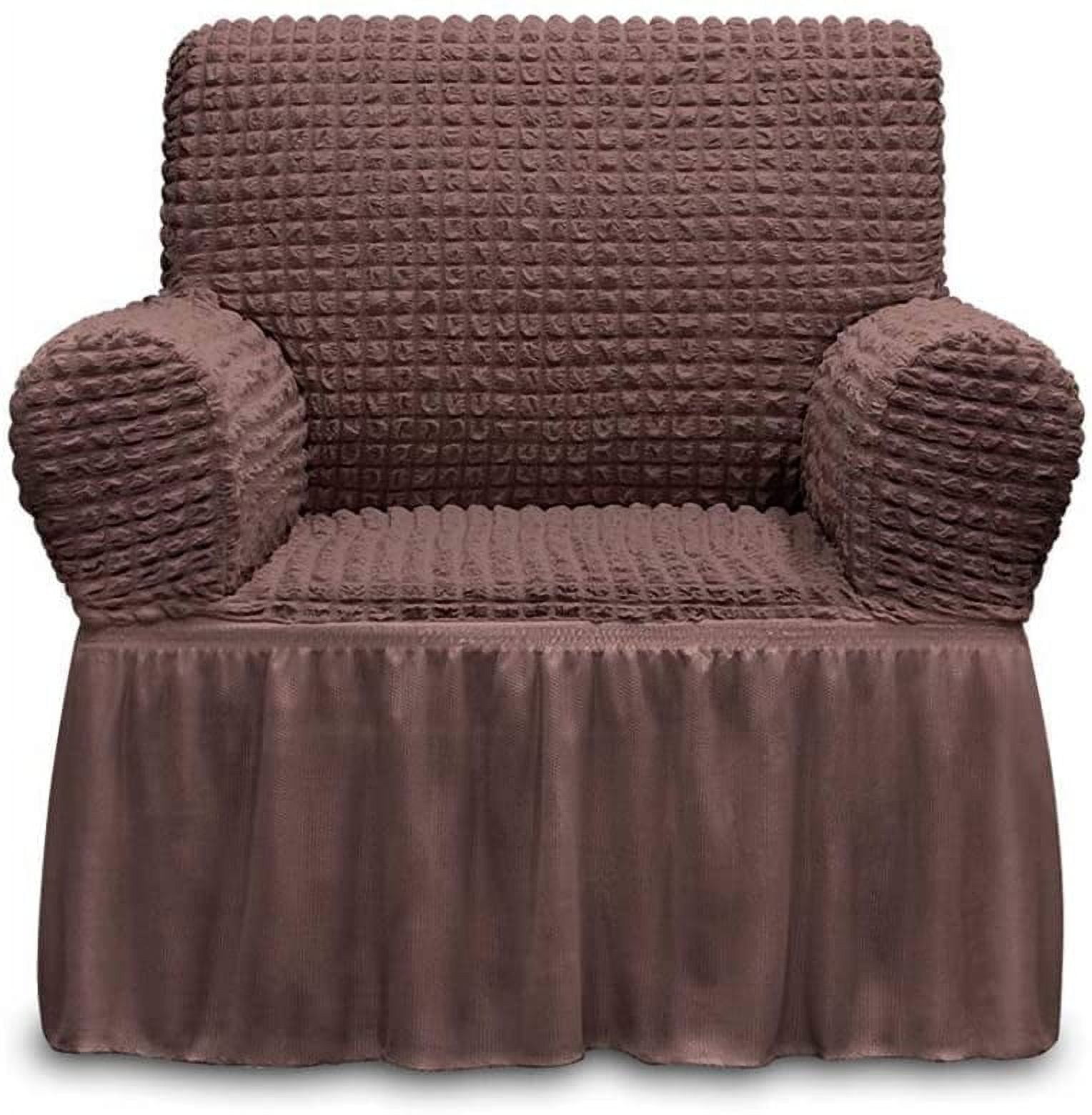 NICEEC Armchair Slipcover Brown Armchair Covers 1 Piece Easy Fitted ...