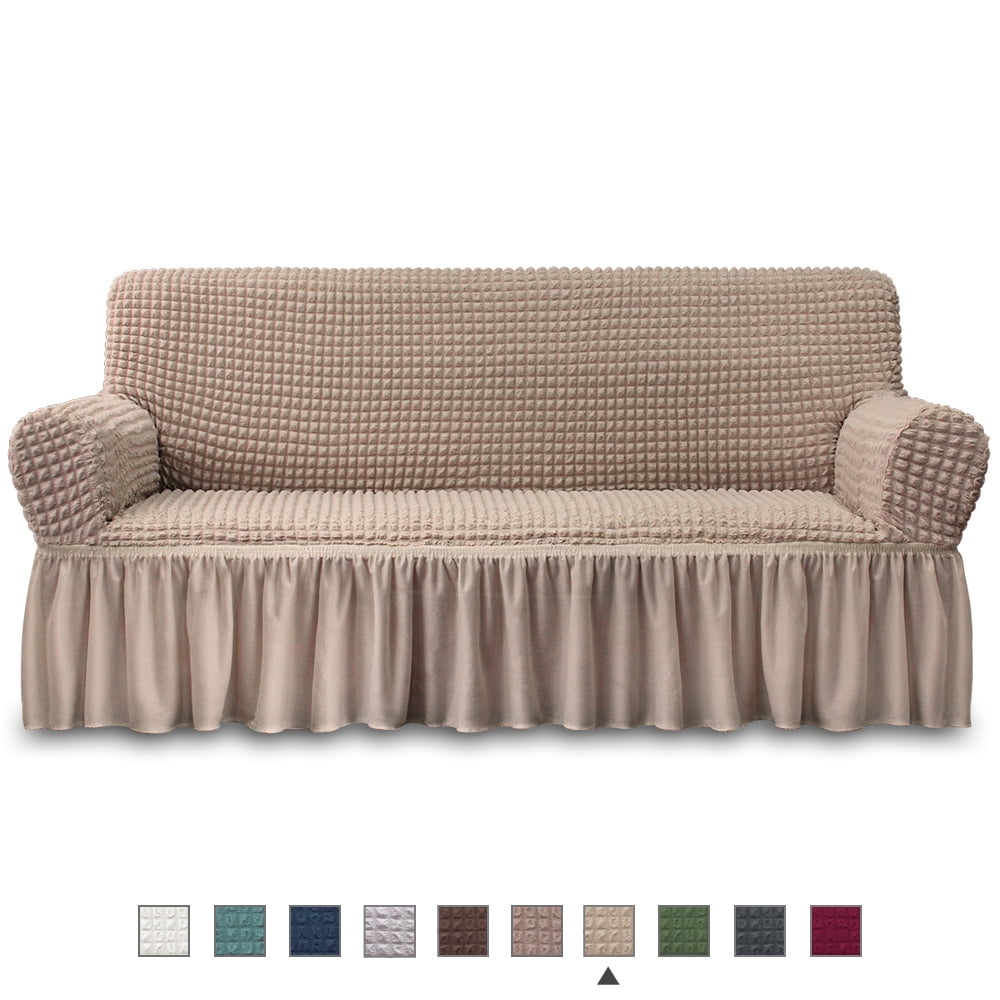 NICEEC Sofa Slipcover Khaki Sofa Cover 1 Piece Easy Fitted Sofa Couch ...