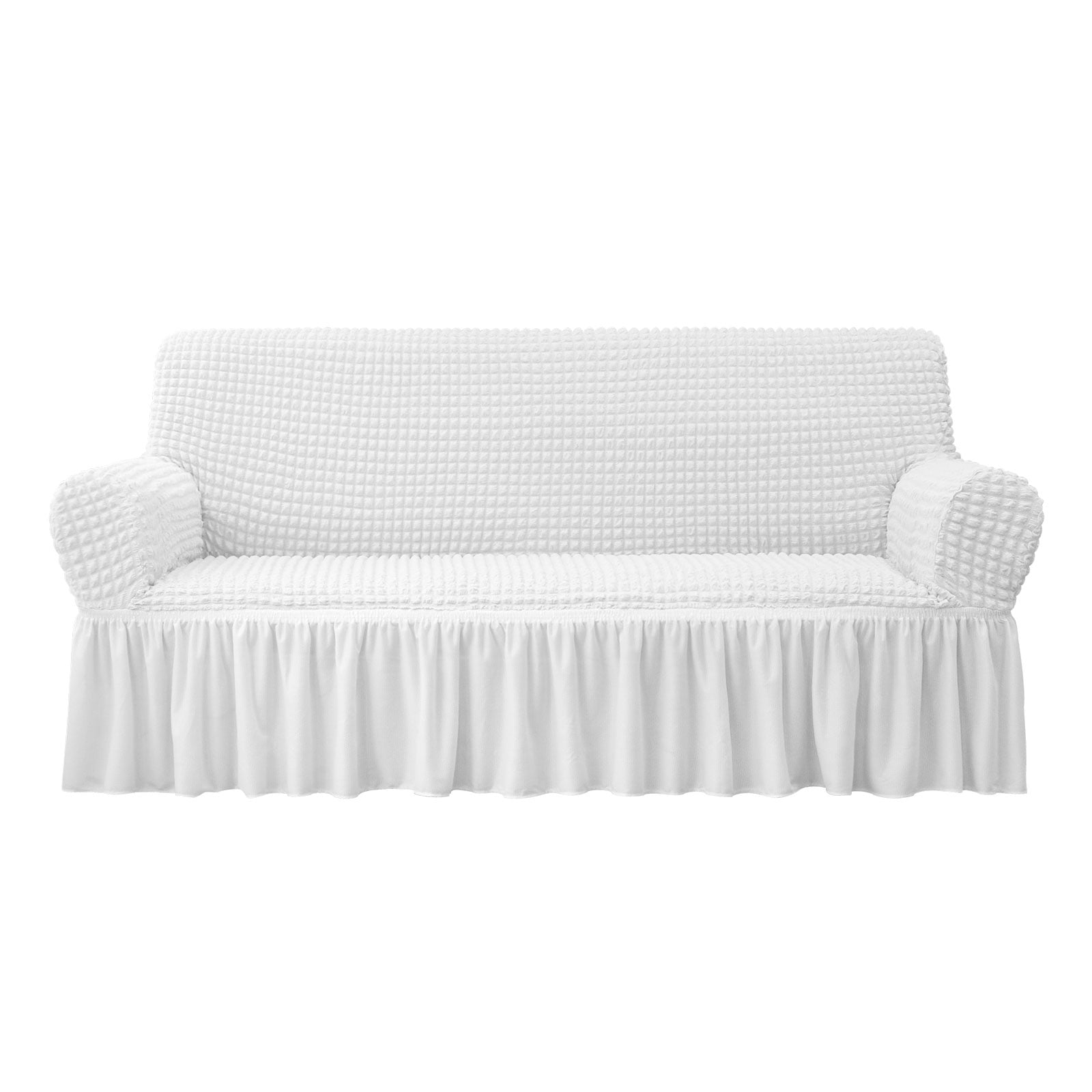 NICEEC Sofa Slipcover White Sofa Cover 1 Piece Easy Fitted Sofa Couch ...