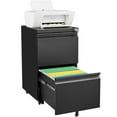 NICEGDLT 2 Drawer Mobile File Cabinet,Under Desk Anti-tip Files Cabinet ...