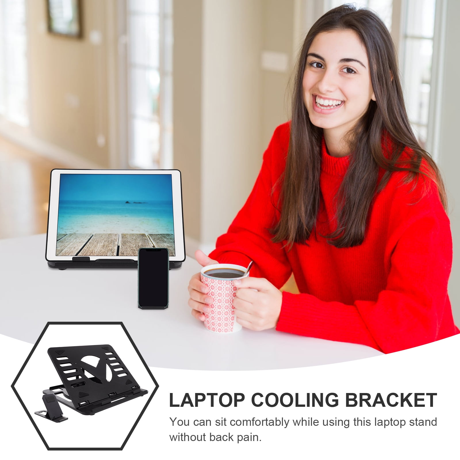 NICEMAL 1 Set Laptop Riser for Desk Rotating Laptop Stand Folding ...