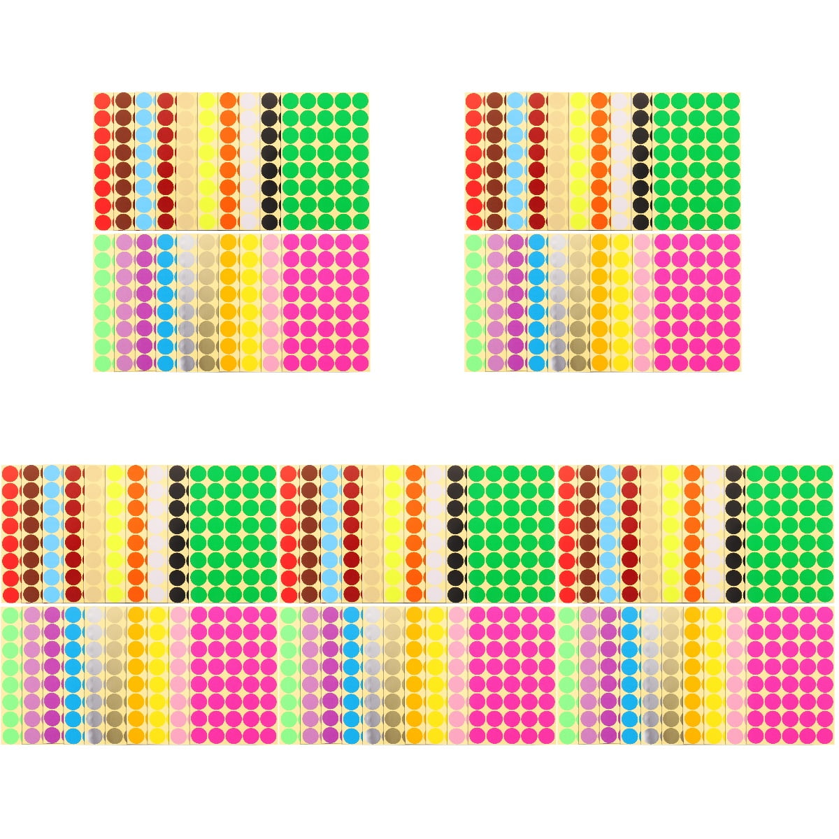 NICEMAL 100 Sheets of Multifunction Dot Decals Round Label Sticker ...