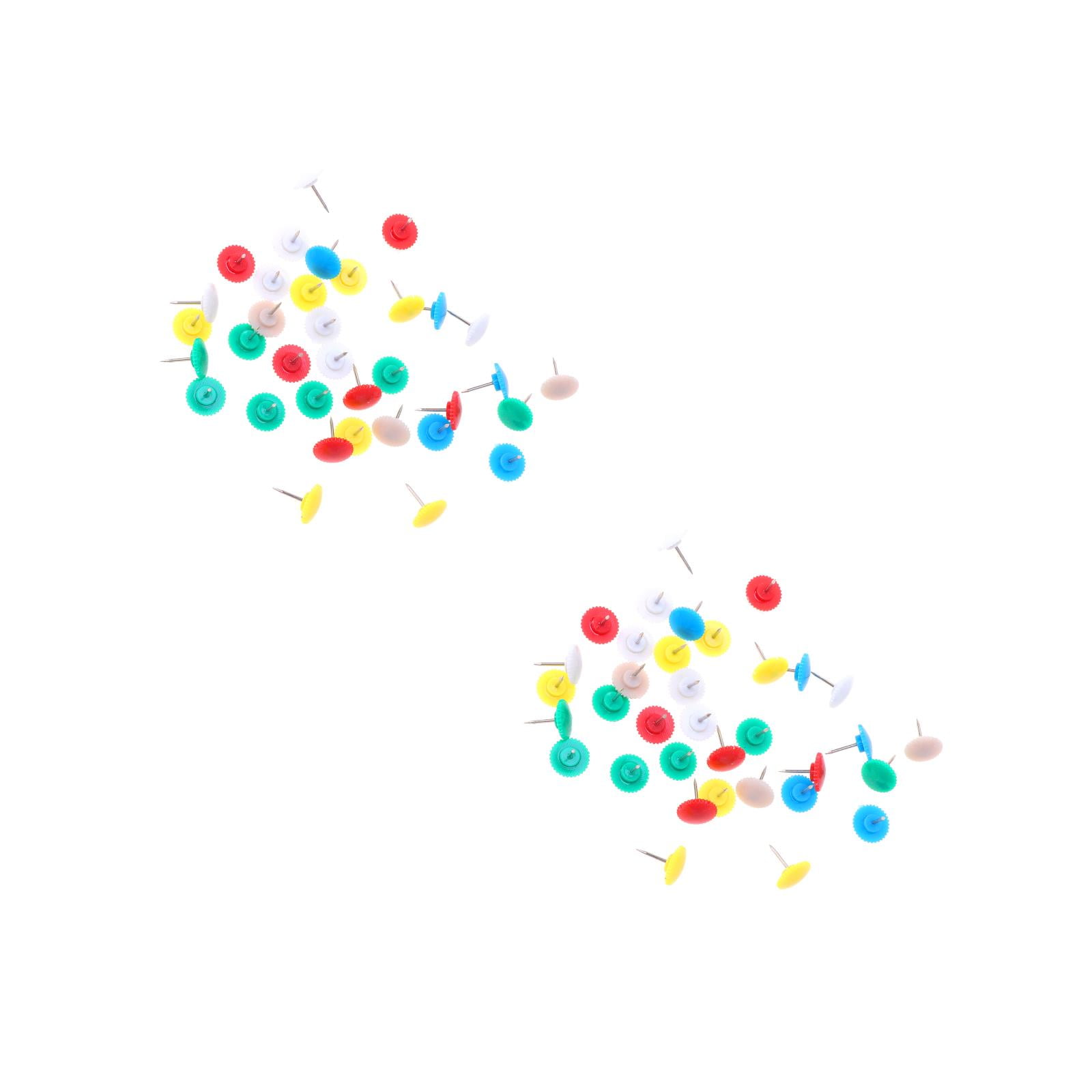 NICEMAL 100 pcs Gearwheel Push Pin Colorful Push Pin Creative Drawing ...