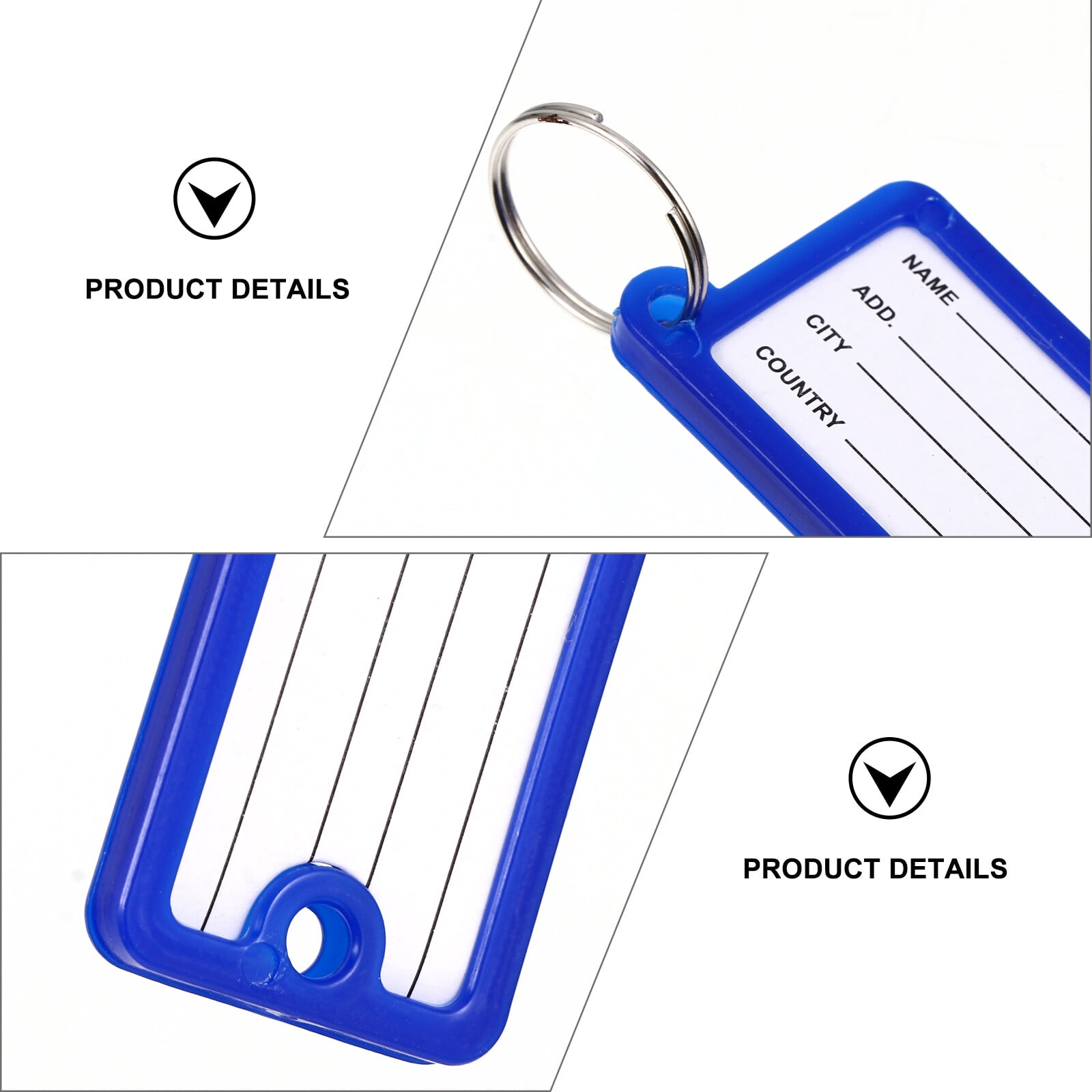 Supvox Plastic Label Tag Key Tag PP 100Pcs Distinguishing Items ...