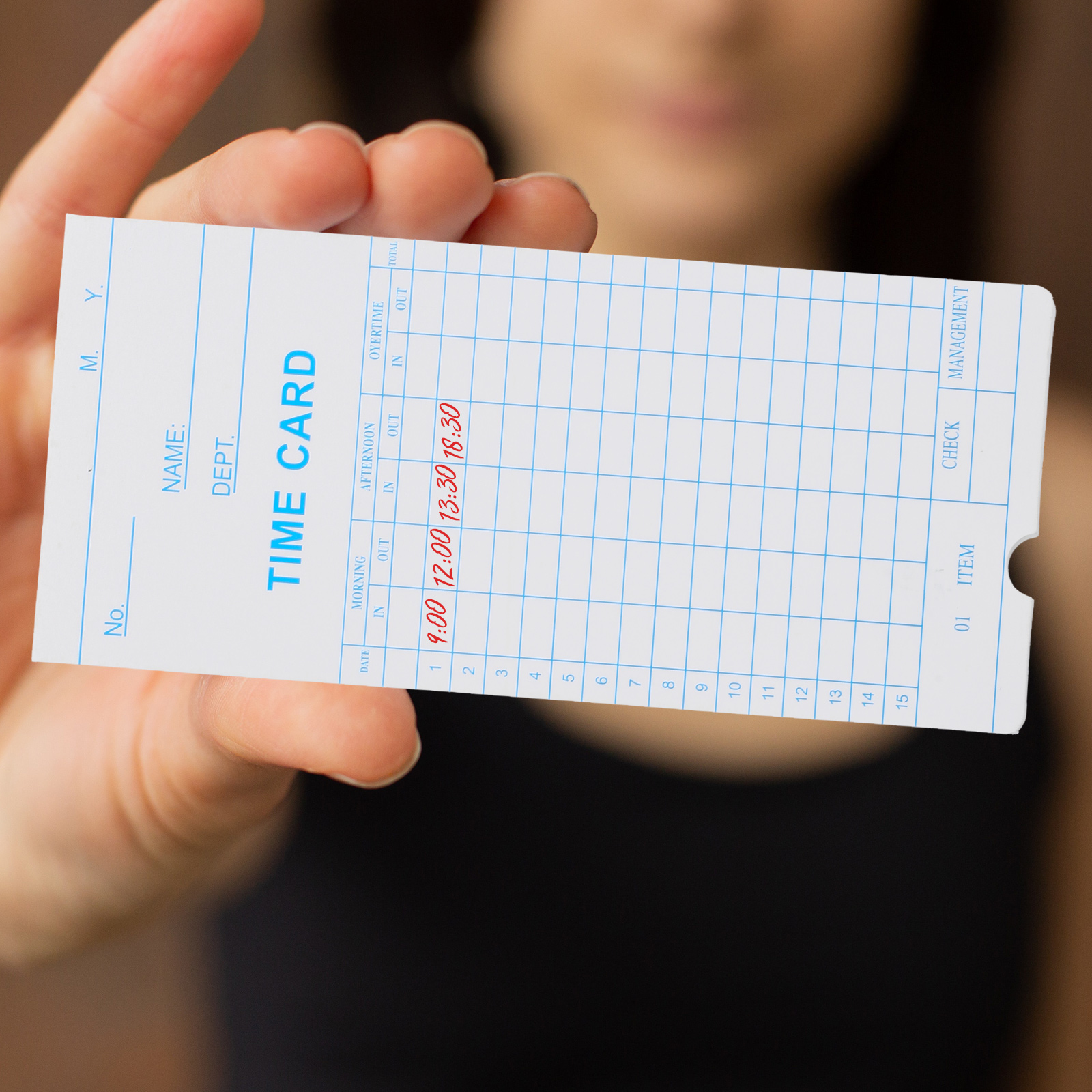 NICEMAL 100Pcs English Edition Time Cards Paper Time Cards Sheets ...