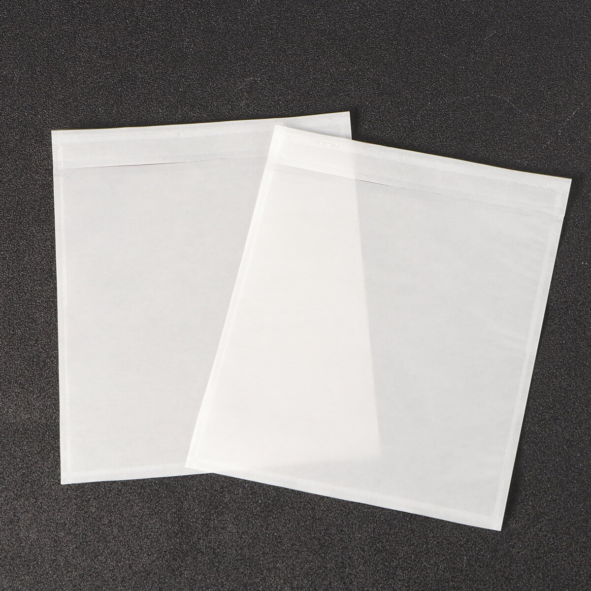 NICEMAL 100pcs Transparent Back Plastic Bag Logistics Documents Self-sealing Bag Transparent ...