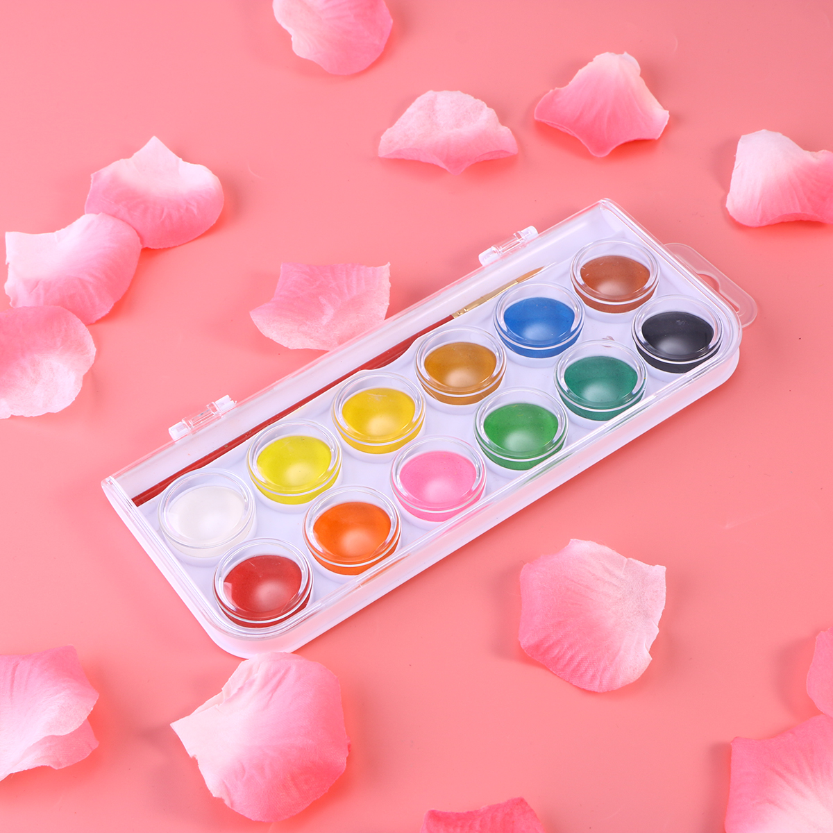 NICEMAL 12 Color Fundamental Watercolor Pan Set Watercolor Artist set ...