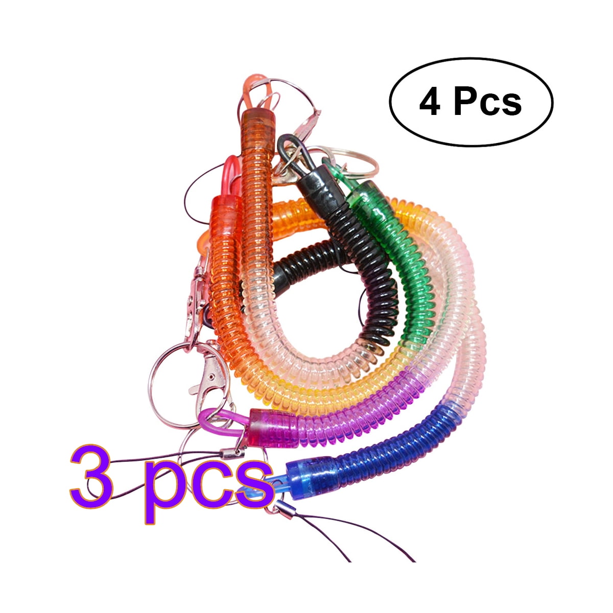 NICEMAL 12Pcs Flexible Theftproof Spring Coil Cord Stretch Tether ...
