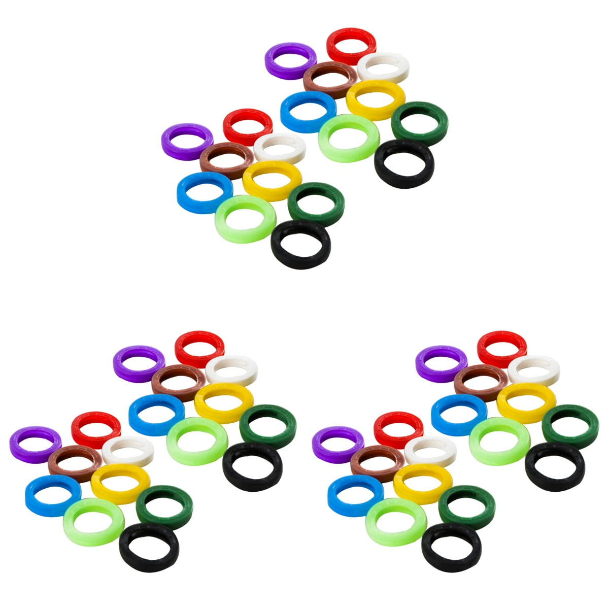 NICEMAL 180 pcs Bright Colored Silicone Key Caps Sleeve Ring Key Caps ...