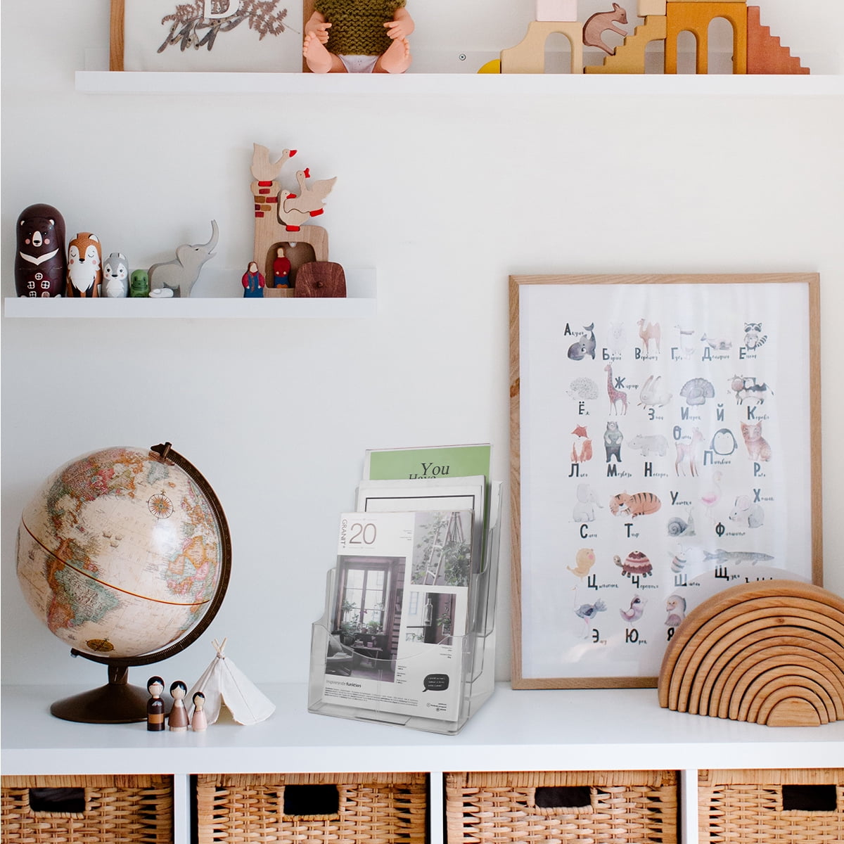 NICEMAL 1PC A4 File Display Stand Desktop Book Holder Transparent ...