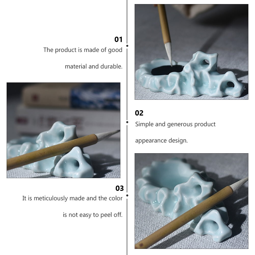 NICEMAL 1pc Chinese Brush Pen Holder Calligraphy Brush Rack Celadon ...