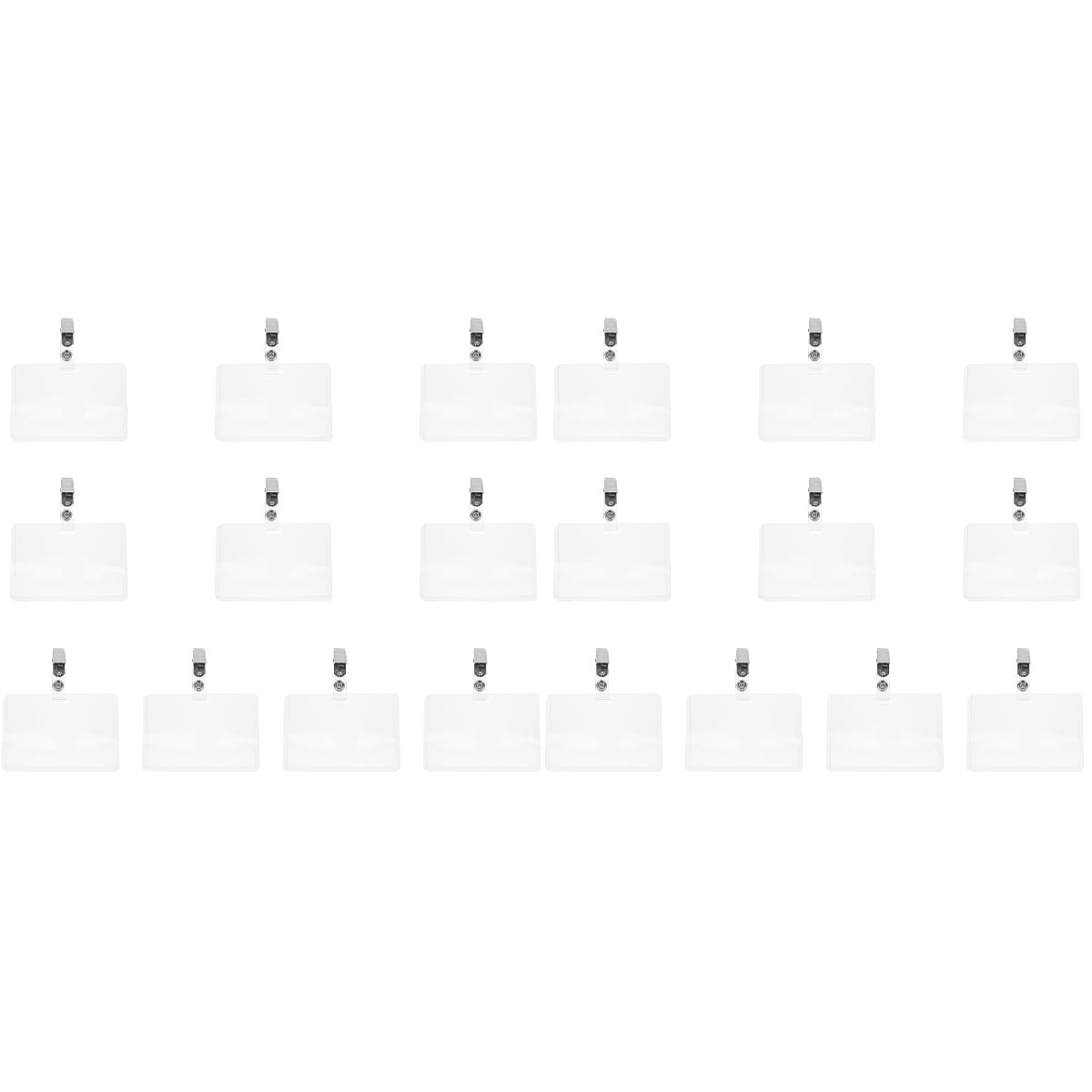 NICEMAL 20 Sets of Transparent ID Cards Badge Covers Work Permit Badges ...