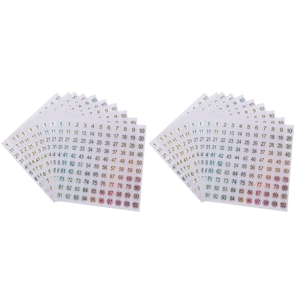 NICEMAL 20 Sheets of Number Stickers Classification Digital Label ...