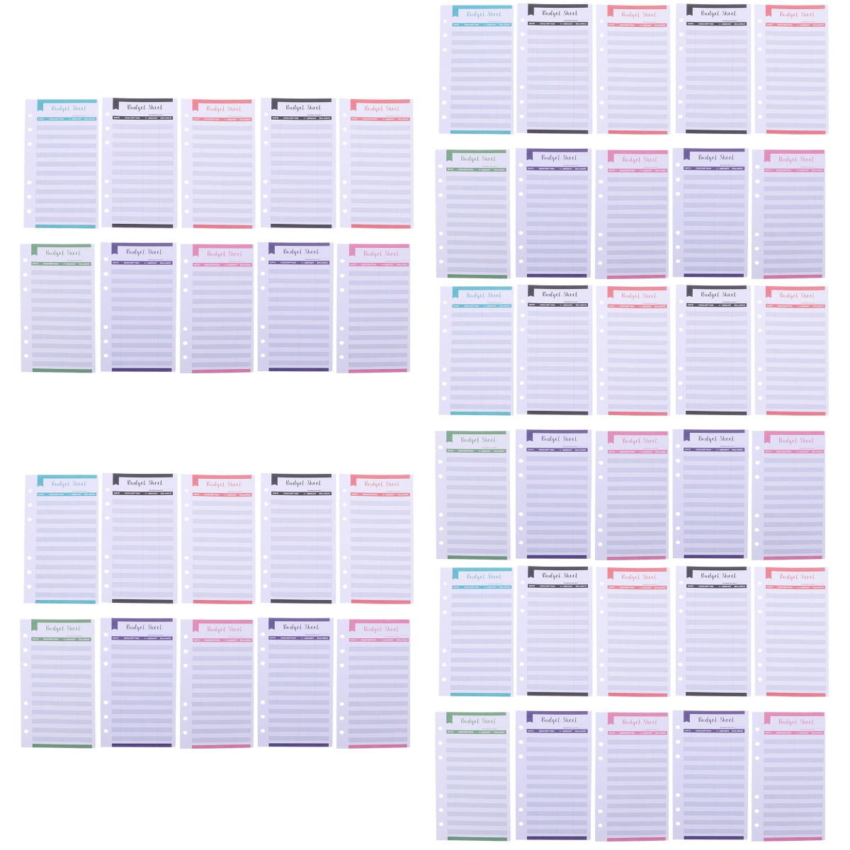 NICEMAL 200 Pcs Binder Budget Sheets Expense Budget Sheets for Personal ...