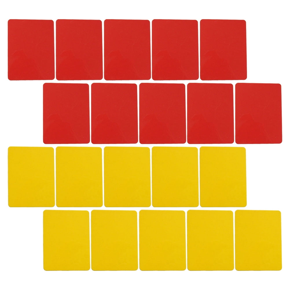 NICEMAL 20Pcs Football Referee Cards Soccer Referee Cards Standard ...
