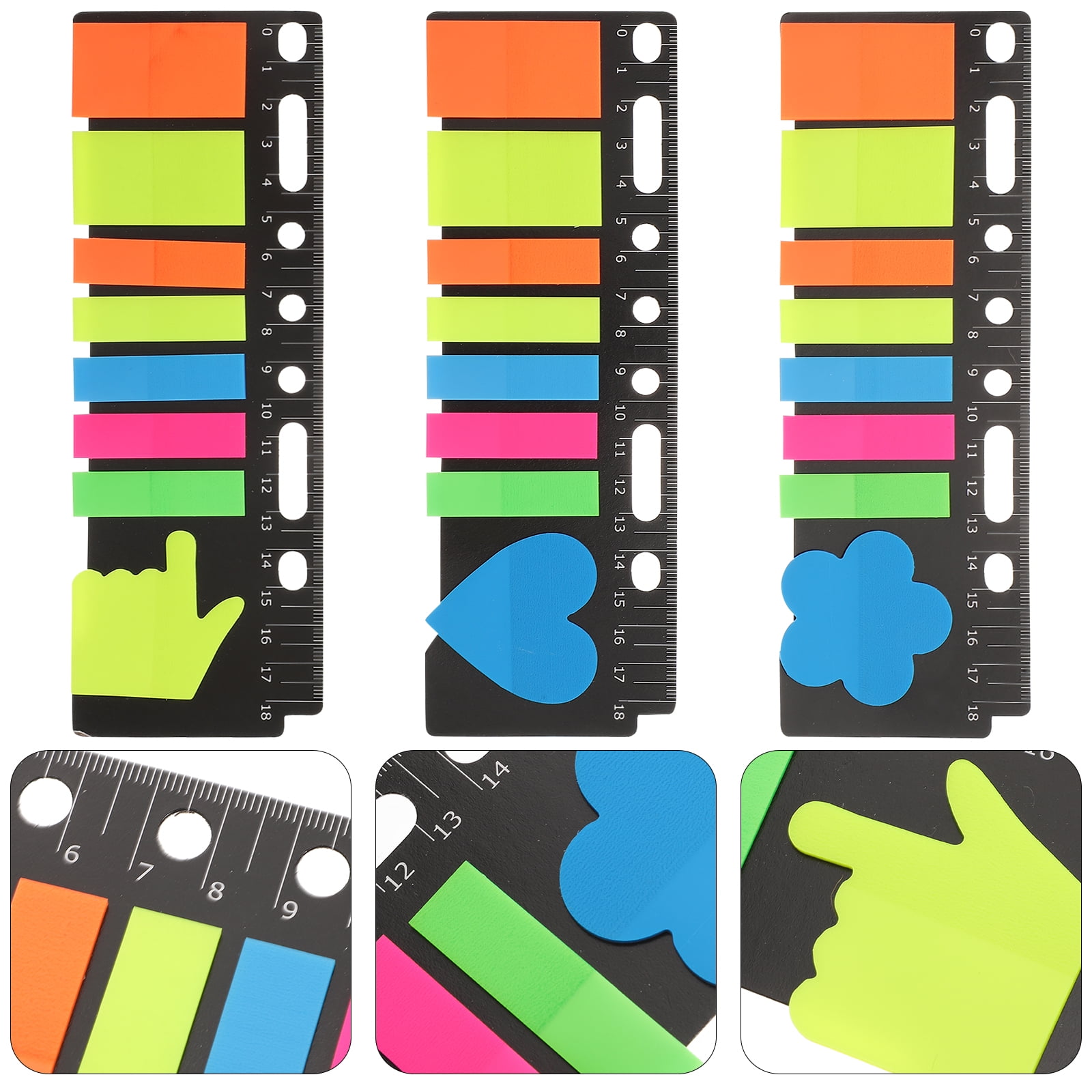 Supvox Sticky Page Markers Tabs File Labels PET Assorted Users Office ...
