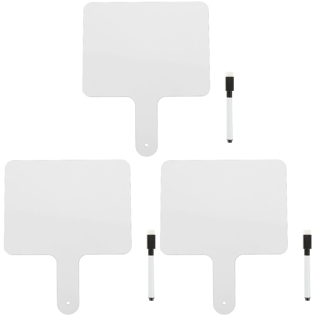 NICEMAL 3 Sets Dry Erase Answer Paddle Double Sided White Board ...