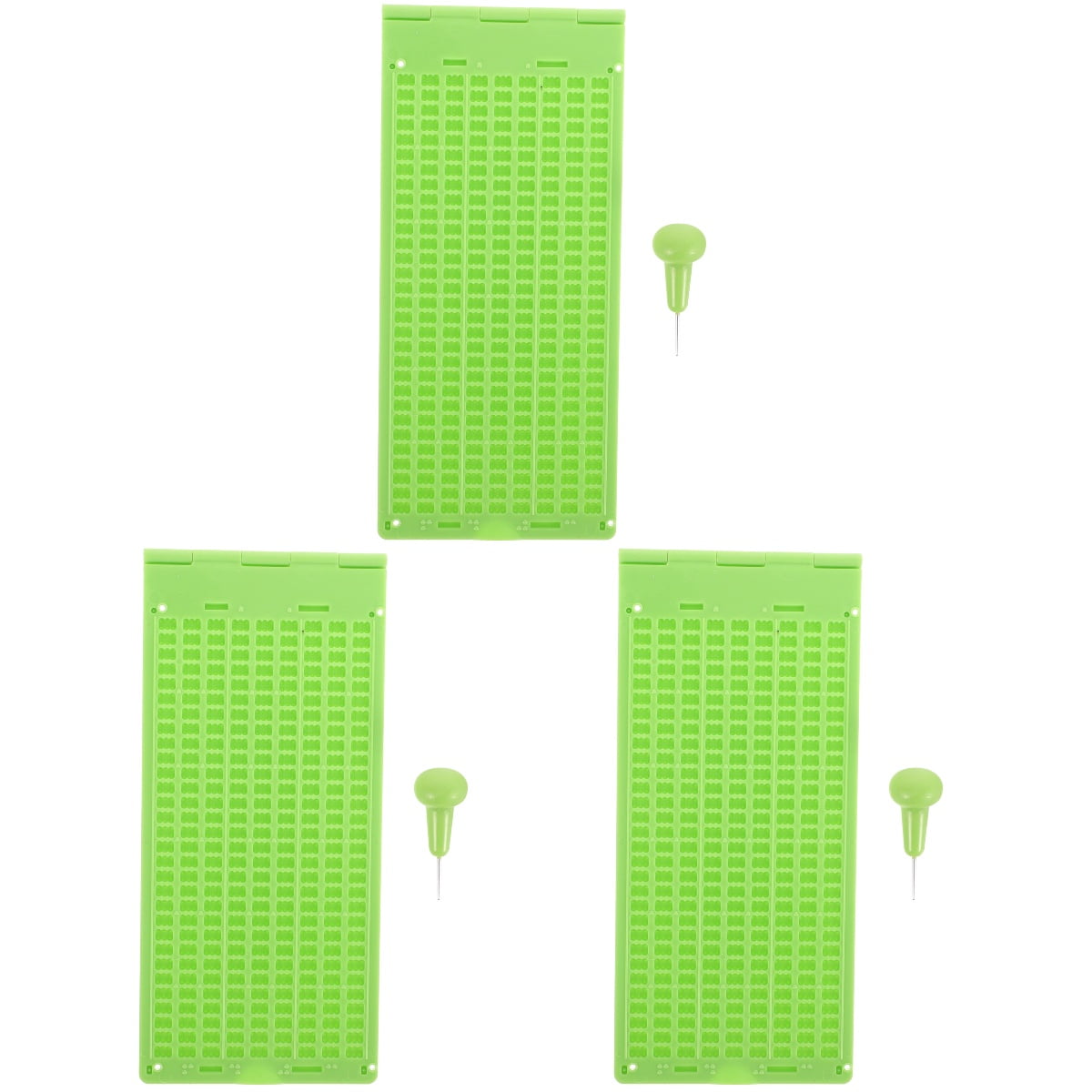 NICEMAL 3 Sets Plastic Braille Slate Braille Writing Slate Braille ...