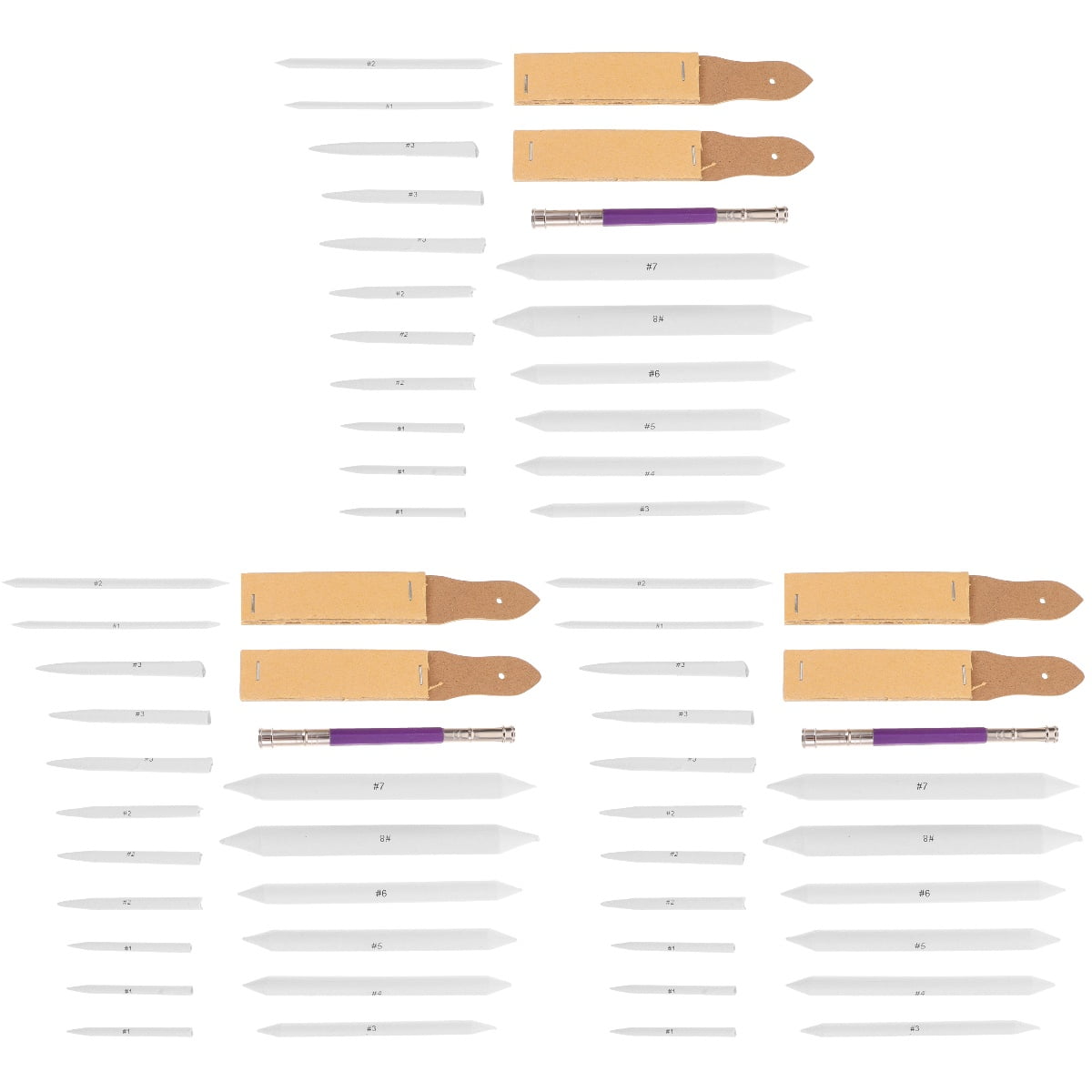 NICEMAL 3 Sets of Blending Stump Sandpaper Pencil Sharpener Student ...