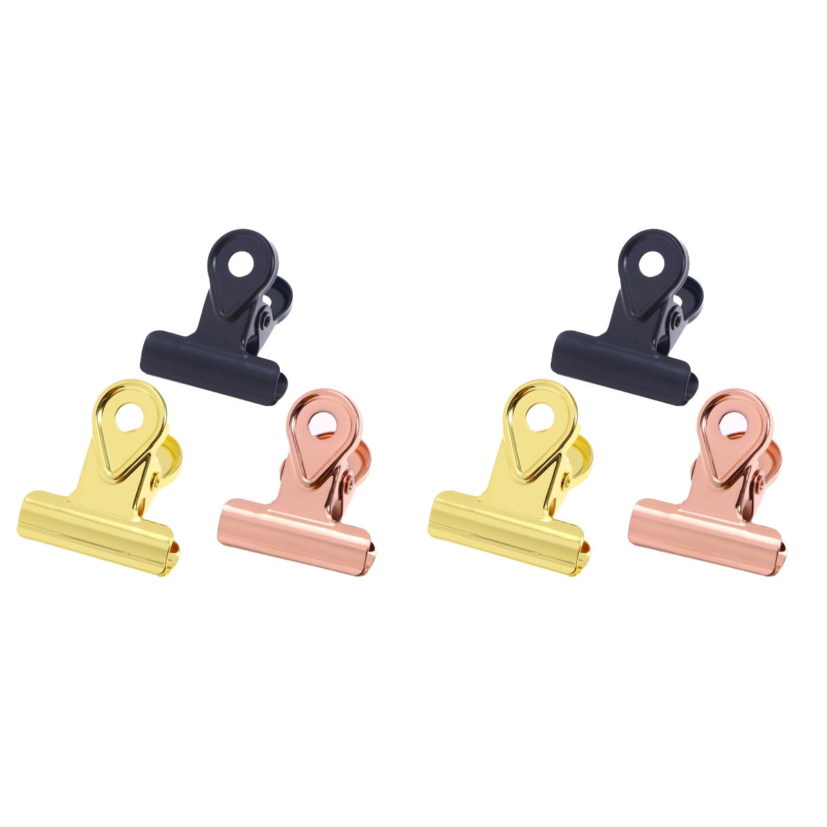 NICEMAL 30 PCS Metal Hinge Clips Binder Clips Paper Clamp Copper Paper ...