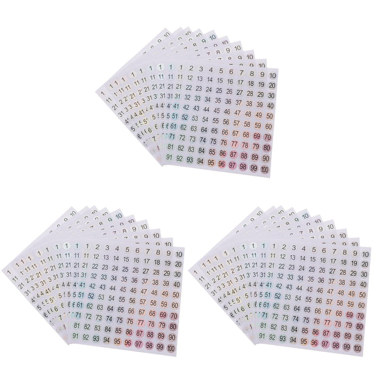 NICEMAL 30 Sheets of Number Stickers Classification Digital Label ...