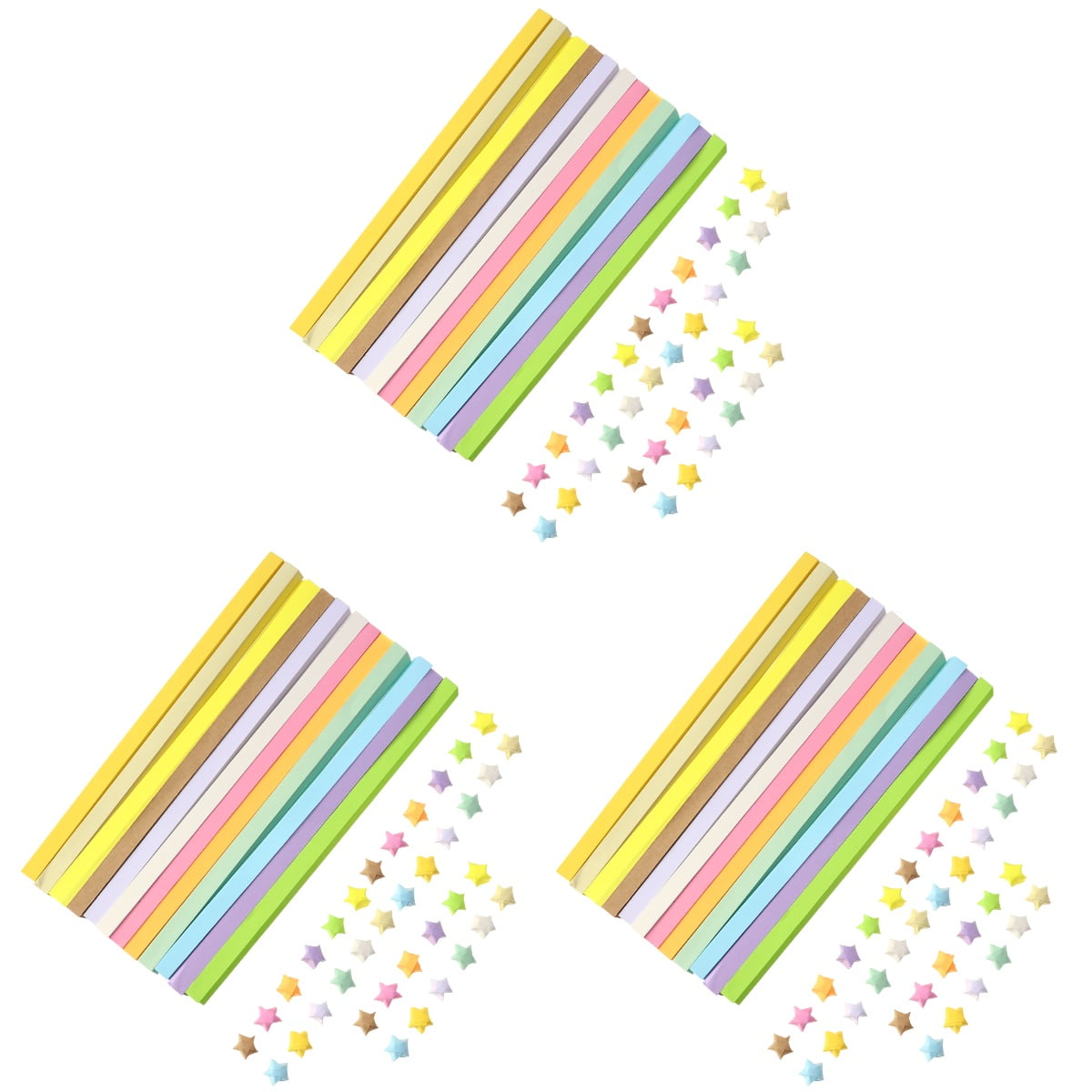 NICEMAL 36 Pcs Star Origami Five Star Paper Star Origami Paper Strips ...
