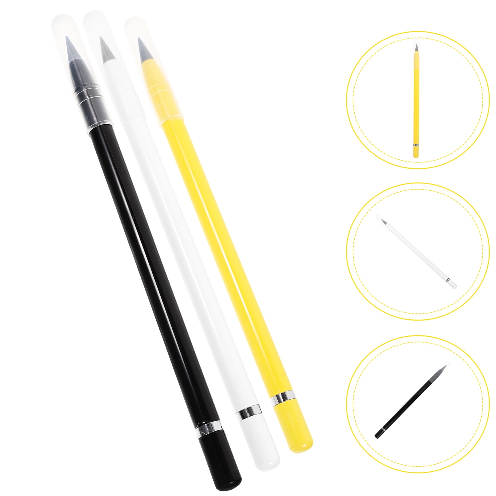 NICEMAL 3Pcs Erasable Metal Pencils Everlasting Pencil Metal Pencil ...