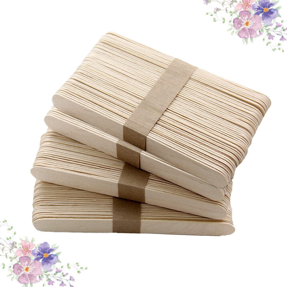 NICEMAL 4 Bag Smooth Popsicle Stick Kids Wood Insert Craft Sticks ...