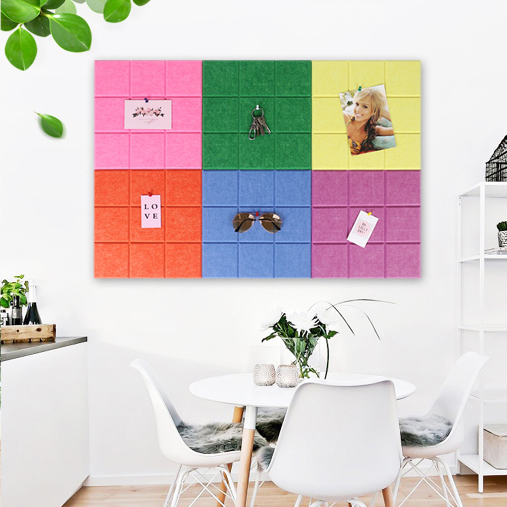 Supvox 4Pcs Blue Felt Photo Display Board Artworks DIY Message Board ...