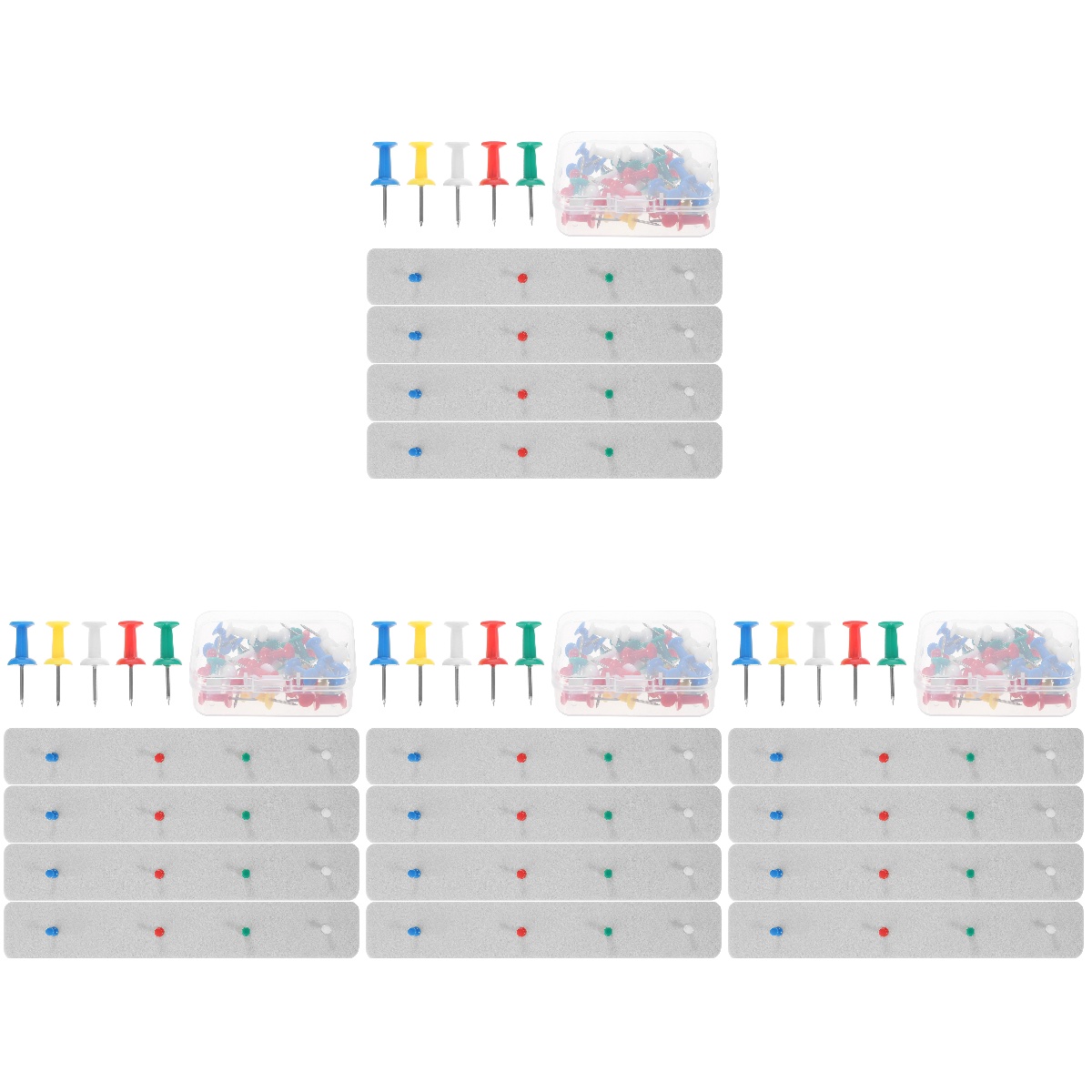 NICEMAL 4 Sets of Bulletin Board Strip Felt Bulletin Board Pin Boards ...