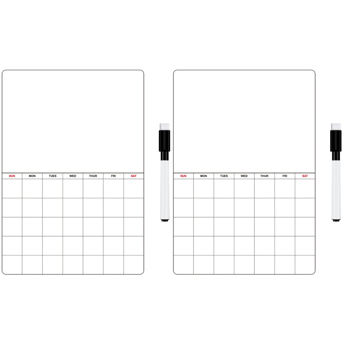 NICEMAL 4 Sets of Fridge Message Board Magnetic Planning Whiteboard ...