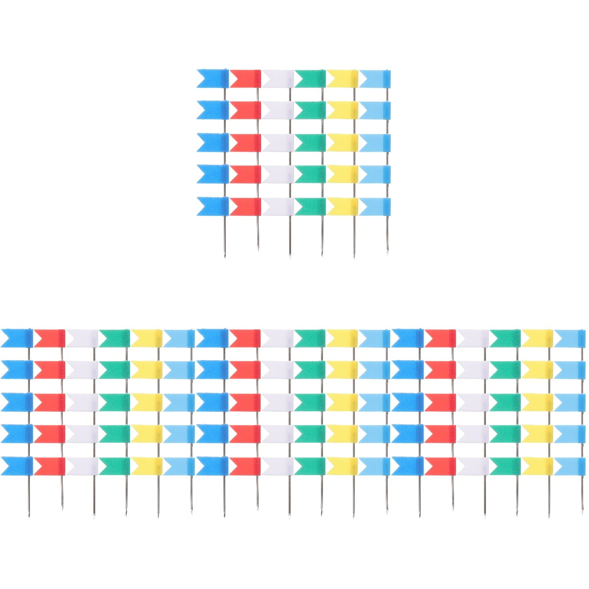 NICEMAL 400 Pcs DIY Push Pin Decorative Colored Flag Tacks Reusable ...