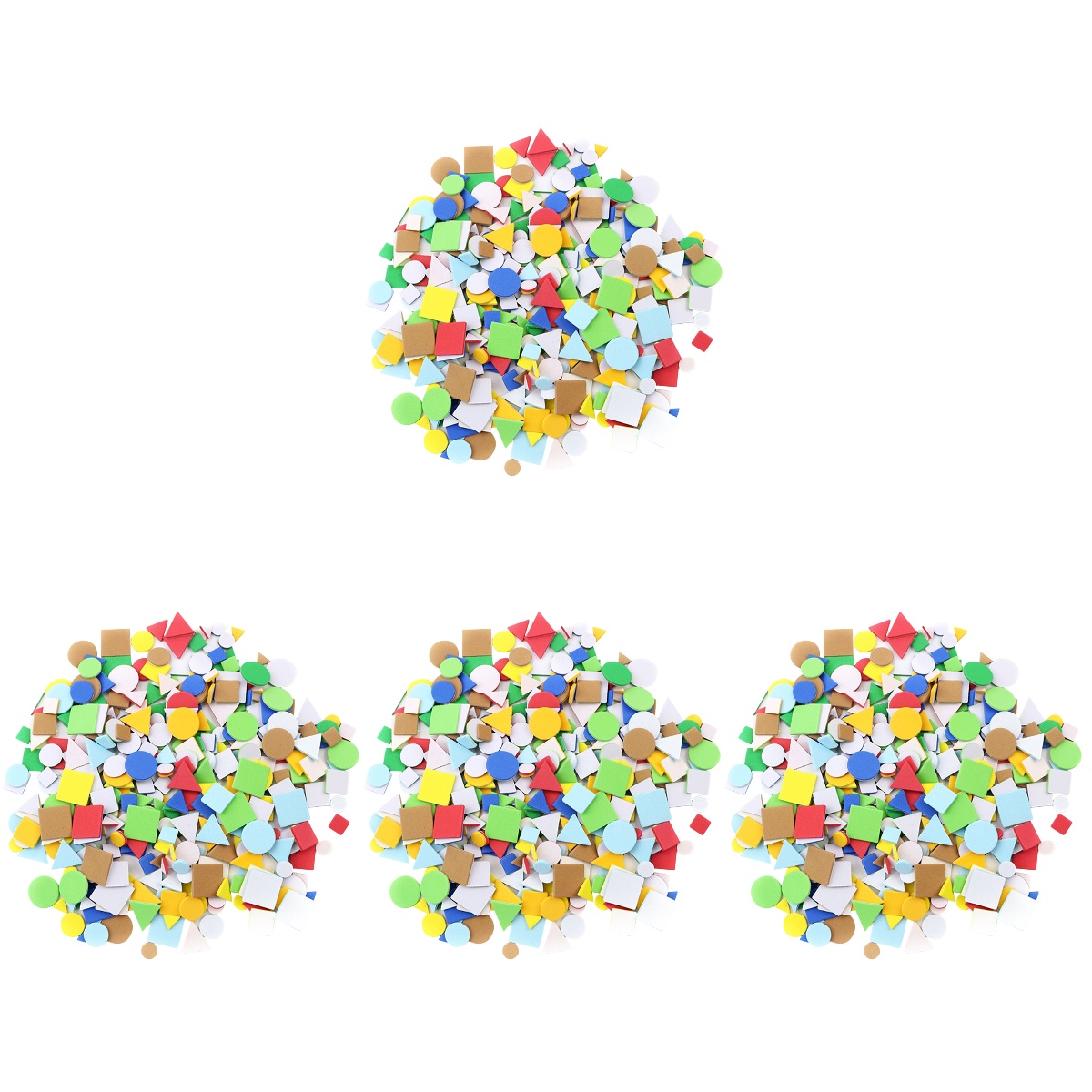 NICEMAL 4pcs 1 Bag of Self-adhesive Foams Stickers Geometric Shapes ...