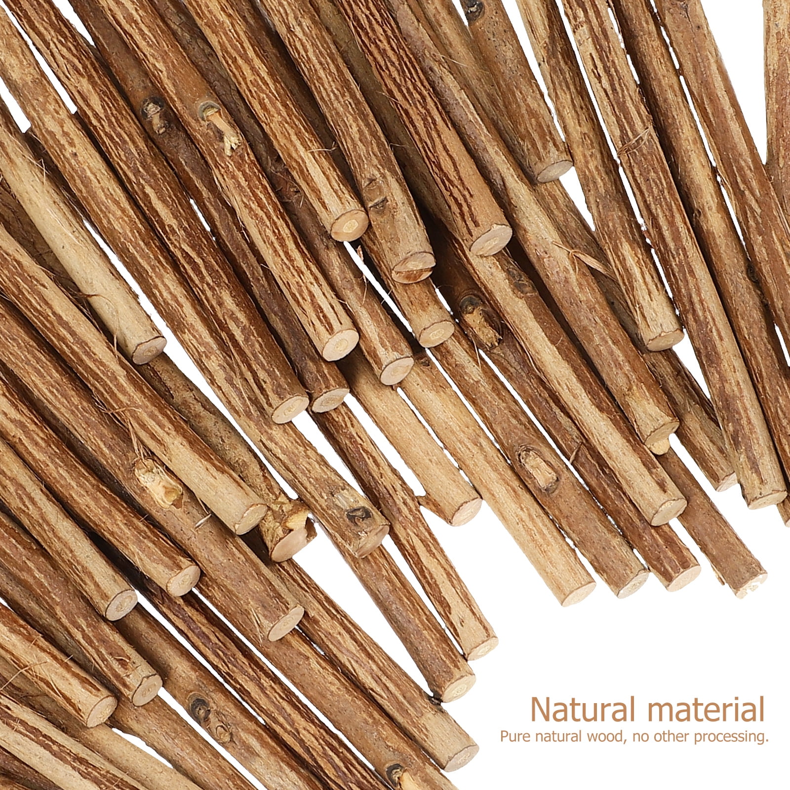 NICEMAL 50 Pcs Wooden Sticks for Crafts Natural Style Branches Craft ...