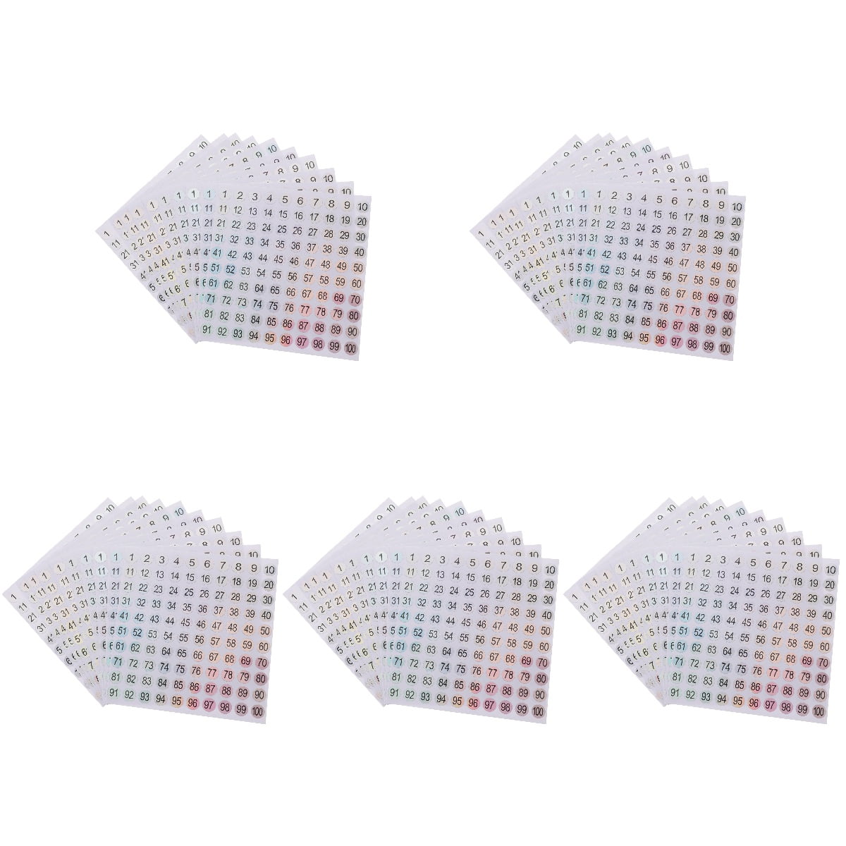 NICEMAL 50 Sheets of Number Stickers Classification Digital Label ...