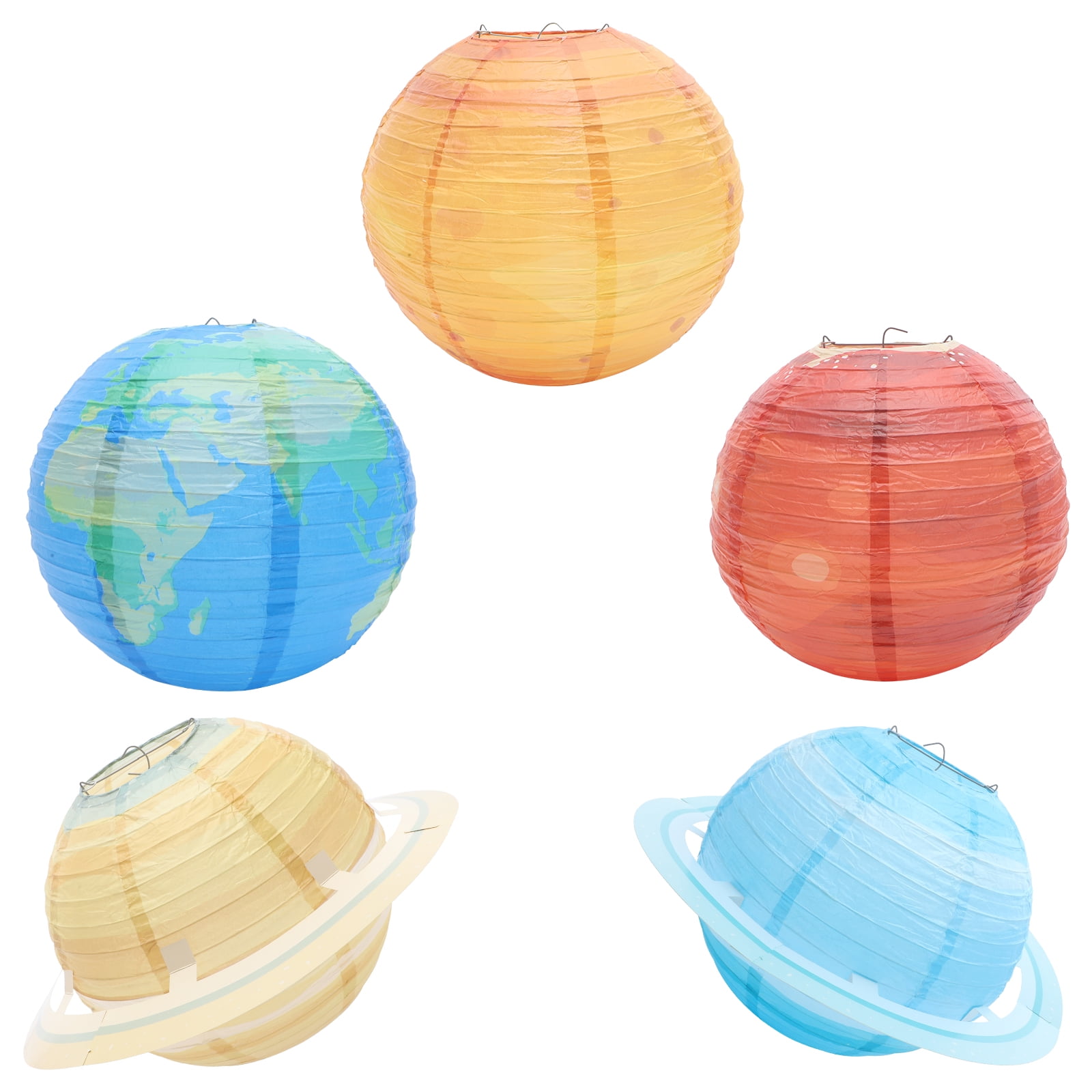 NICEMAL 5Pcs Planet Paper Lanterns Outer Space Decorations Solar System ...