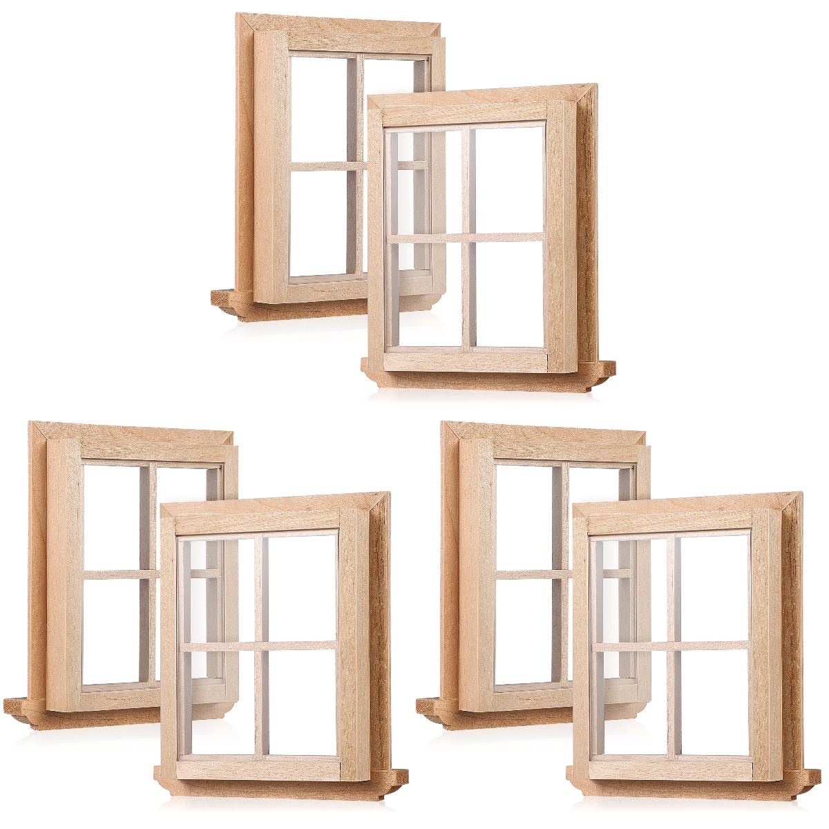 NICEMAL 6 Pcs Miniature Window Frame Models Tiny Furniture Window ...