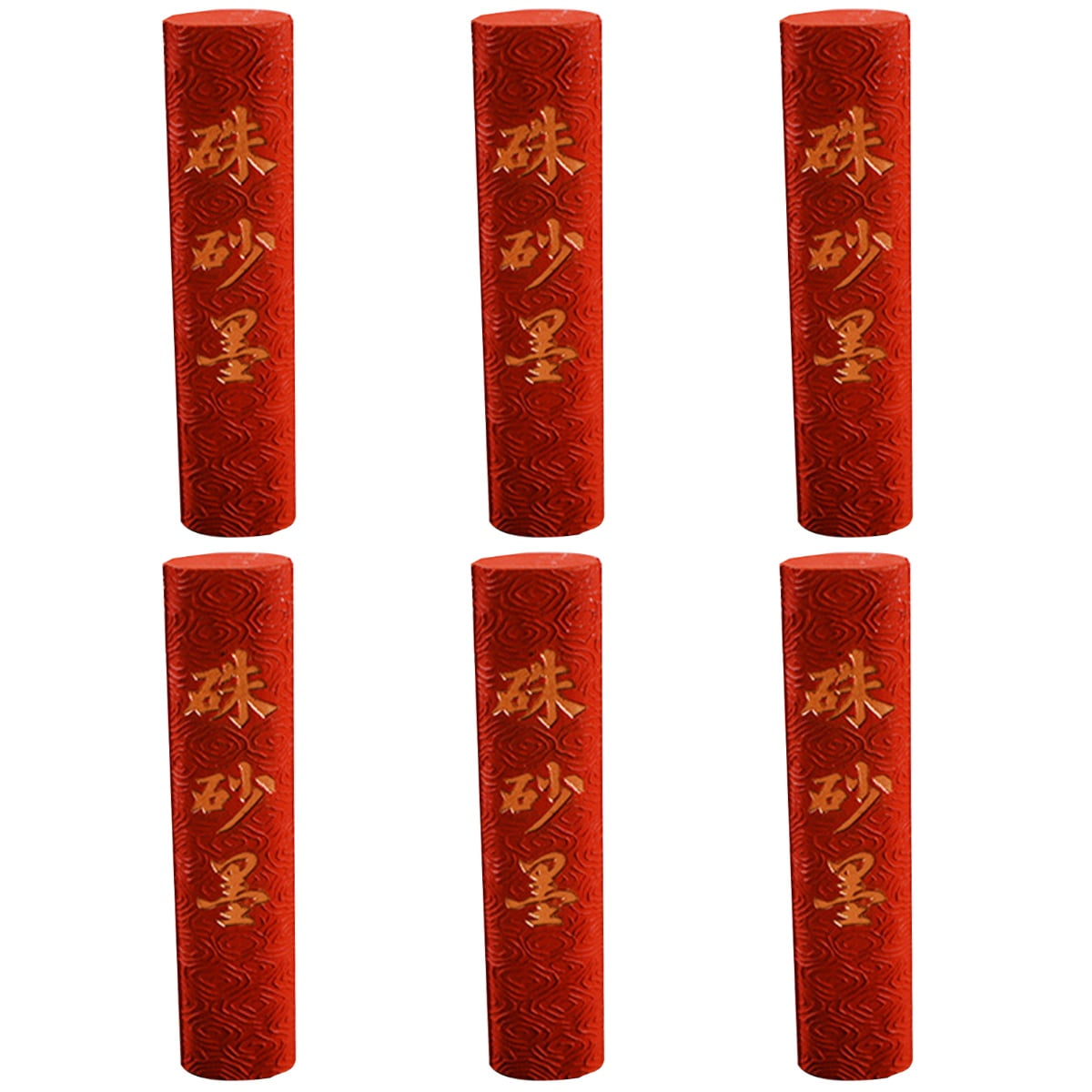 NICEMAL 6 pcs Chinese Calligraphy Ink Block Handmade Ink Block Red Ink ...
