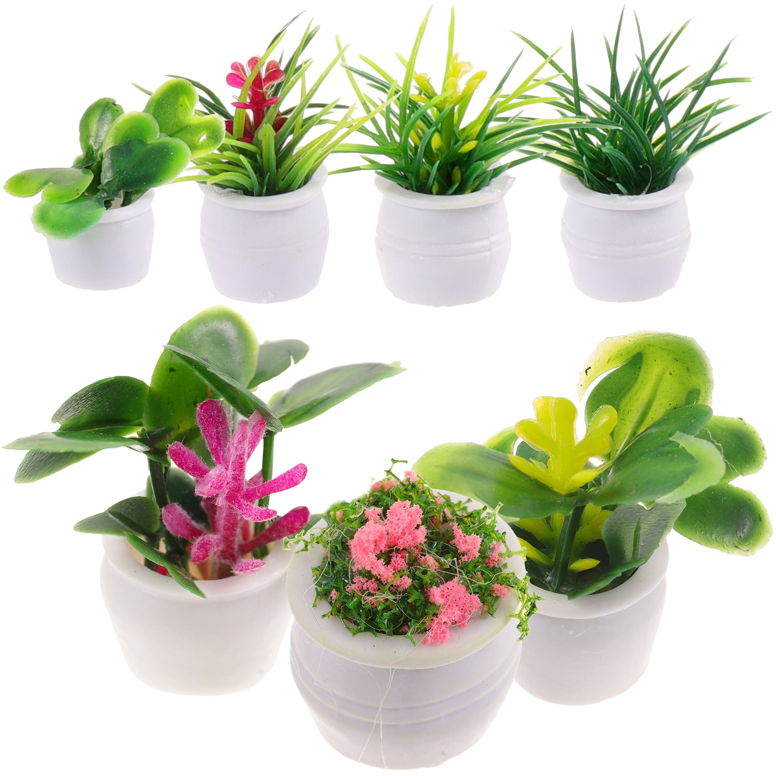NICEMAL 7Pcs Mini Flower Plant Table Model Decorative Scenery DIY ...