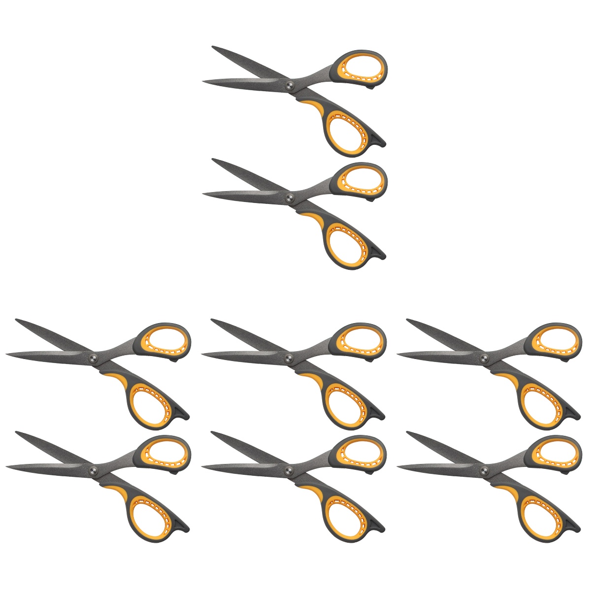 NICEMAL 8 Pcs Office All-Purpose Scissor Non-Stick Tape Scissor Comfort ...