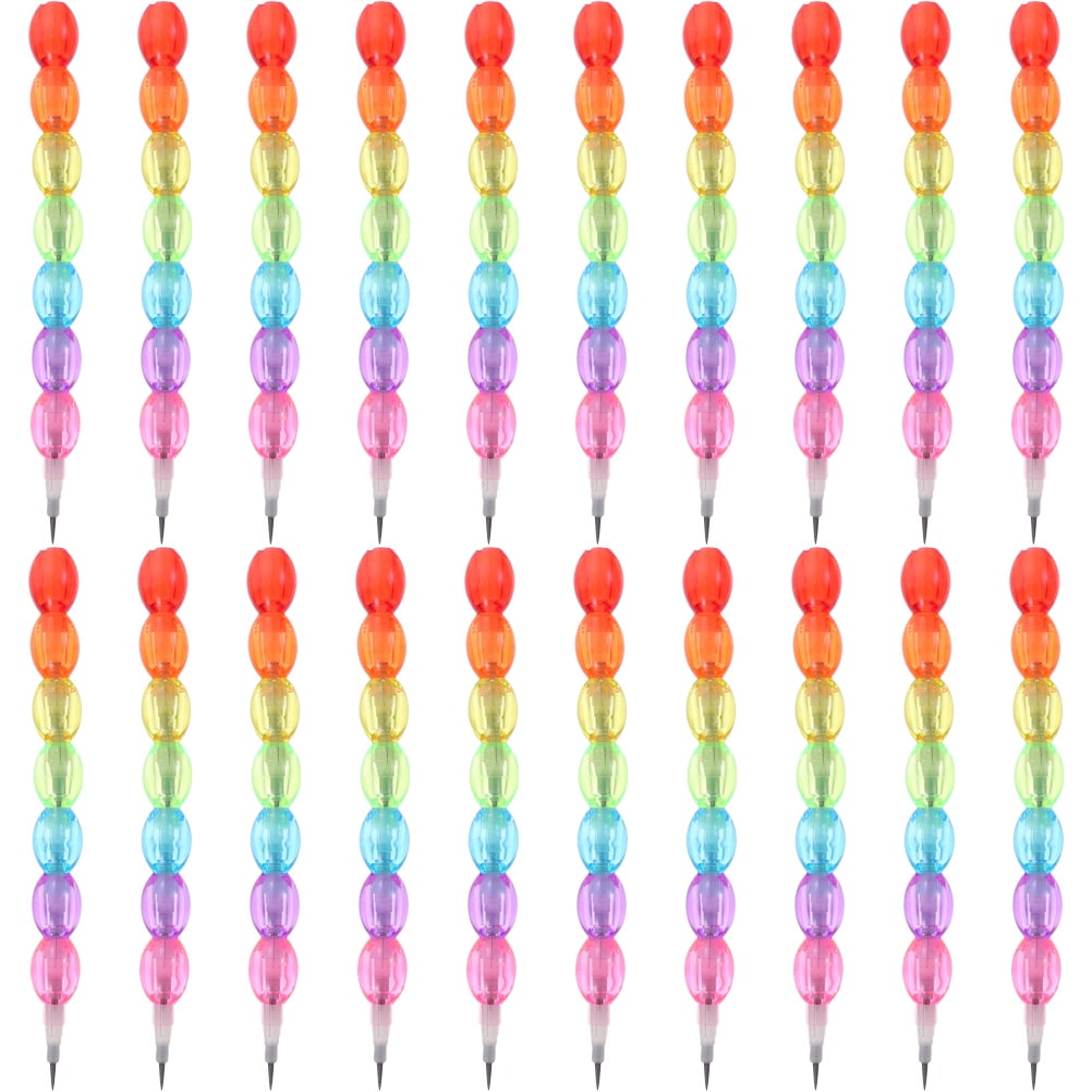 NICEMAL 80 Pcs Students Stackable Pencils Colored Pencils No Sharpening ...