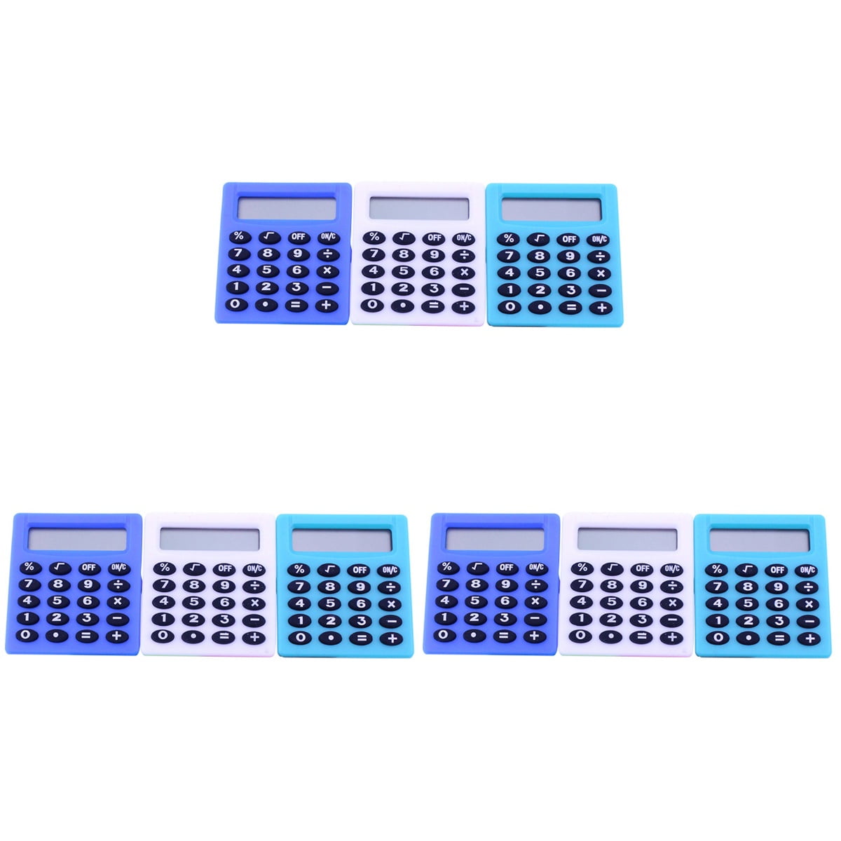 NICEMAL 9 Pcs Mini Students Learning Caculator Portable Counter ...