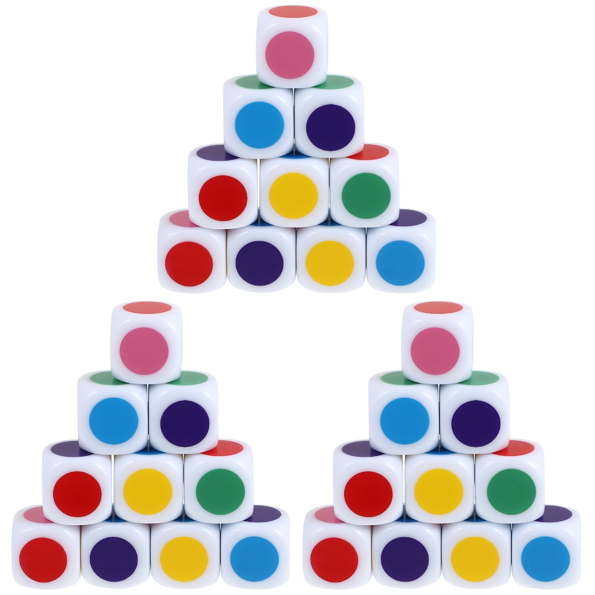 NICEMAL 90 Pcs Teaching Dice Vibrant Colors Dice Colorful Dice props ...