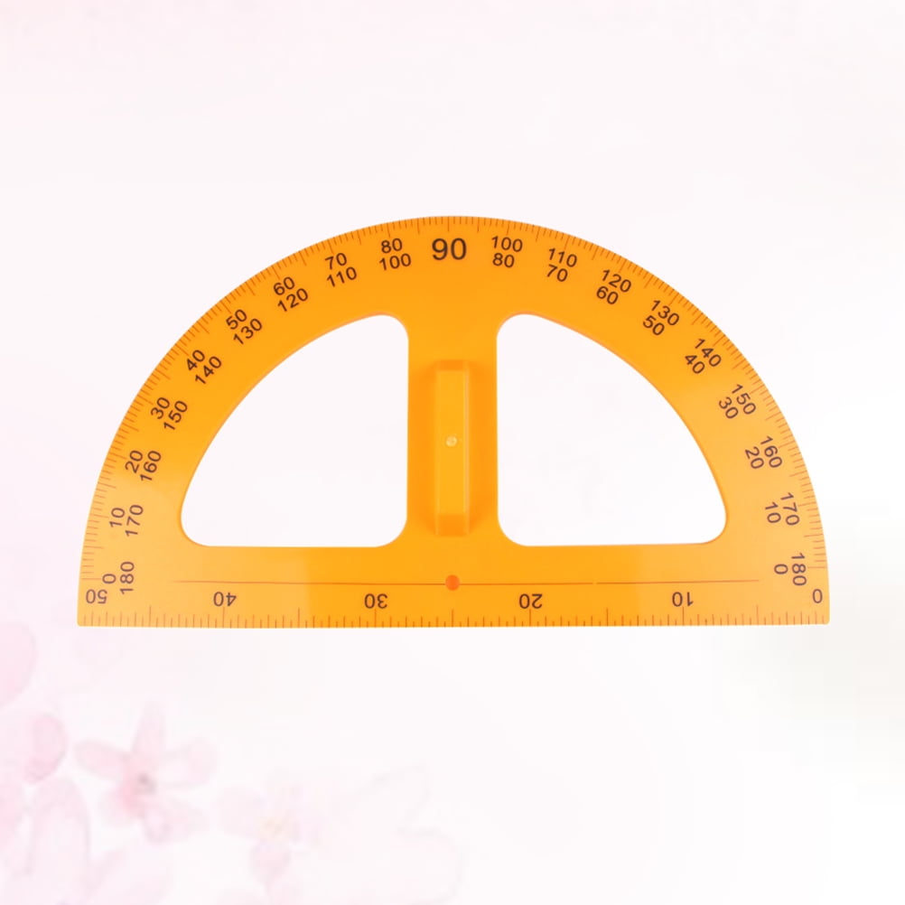 Math Protractors Portable Teaching Tool Yellow 1Set 19.7*11.2in ...