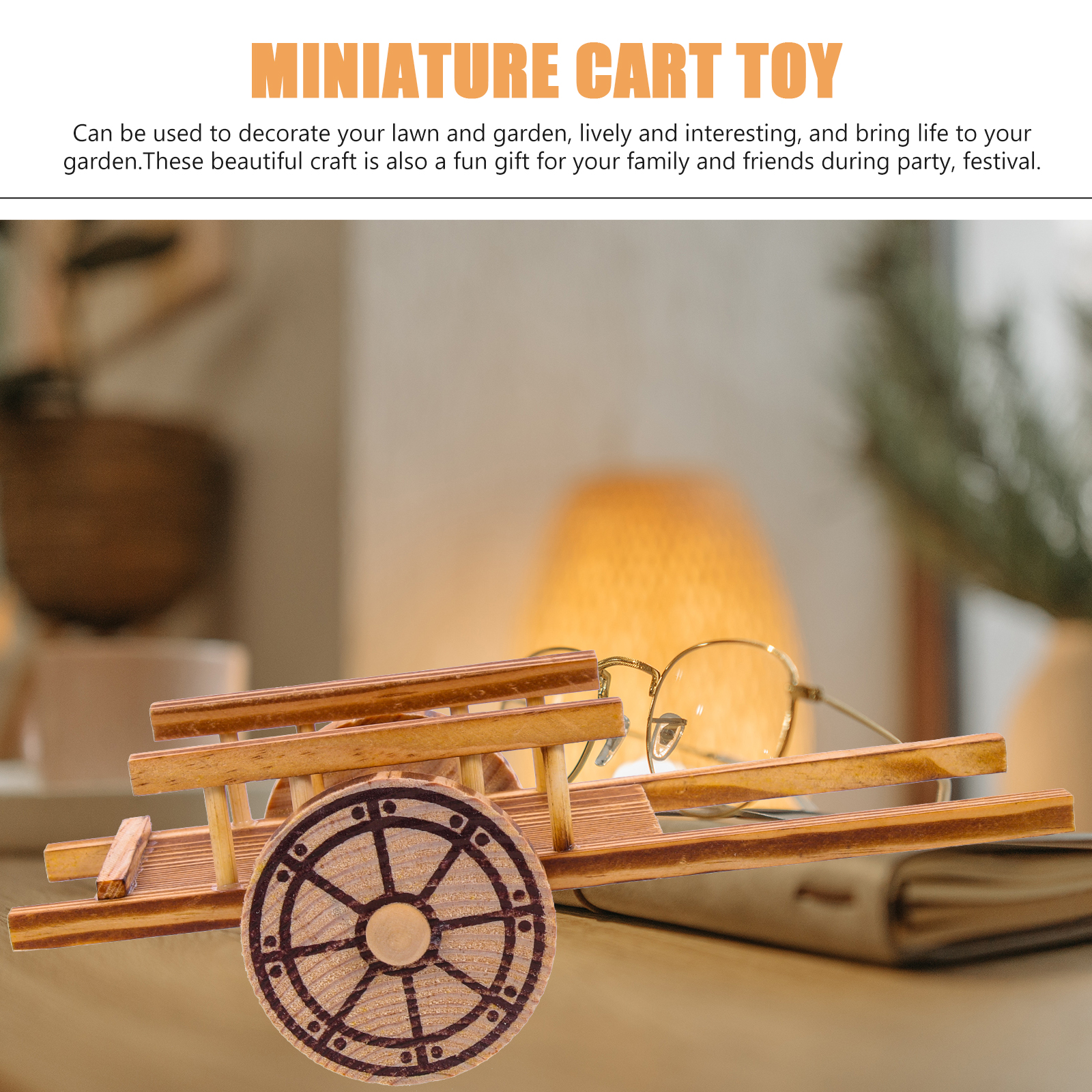 NICEMAL Pretend Farm Trolley Model Small Farm Cart Model Tiny Cart ...