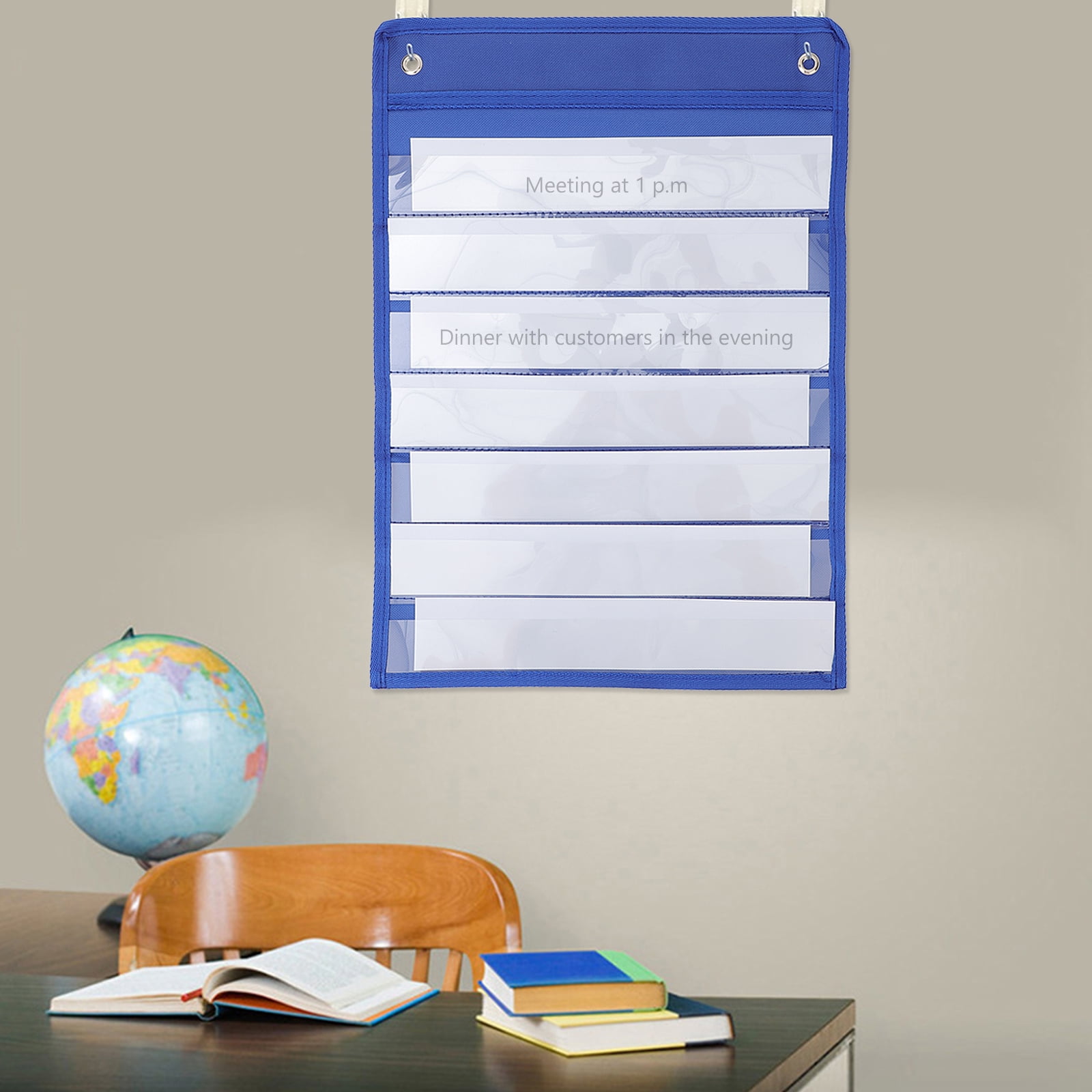 NICEMAL Transparent Pocket Charts Hanging Storage Bag 7 Layer PET ...